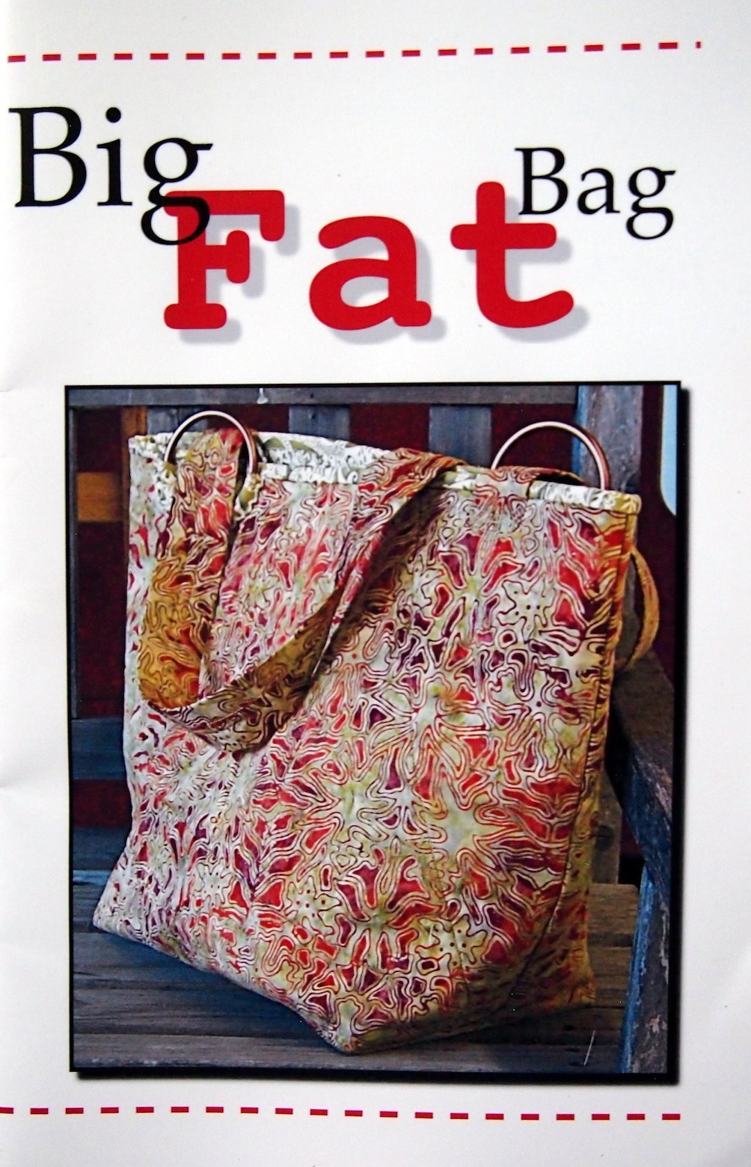 Big Fat Bag by Rebecca Prange Sewing Pattern Packet 2007 - Etsy