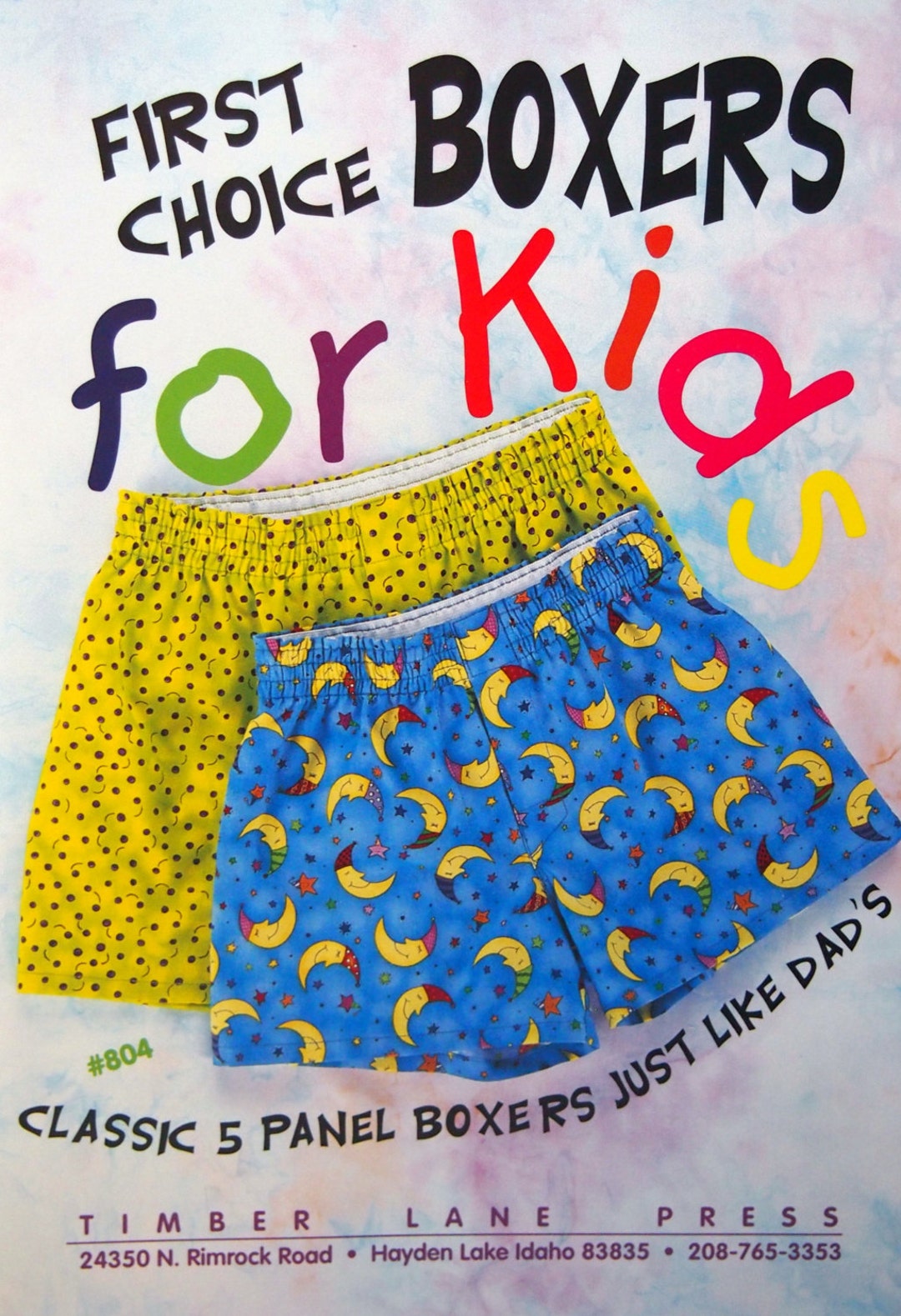 First Choice Boxers for Kids by Timber Lane Press Vintage Sewing ...