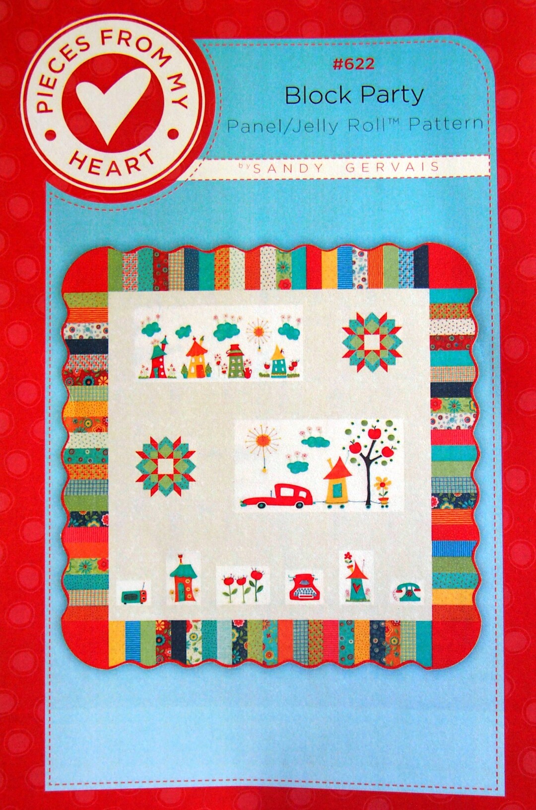 Block Party - Panel/jelly Roll Pattern by Sandy Gervais and Pieces From ...