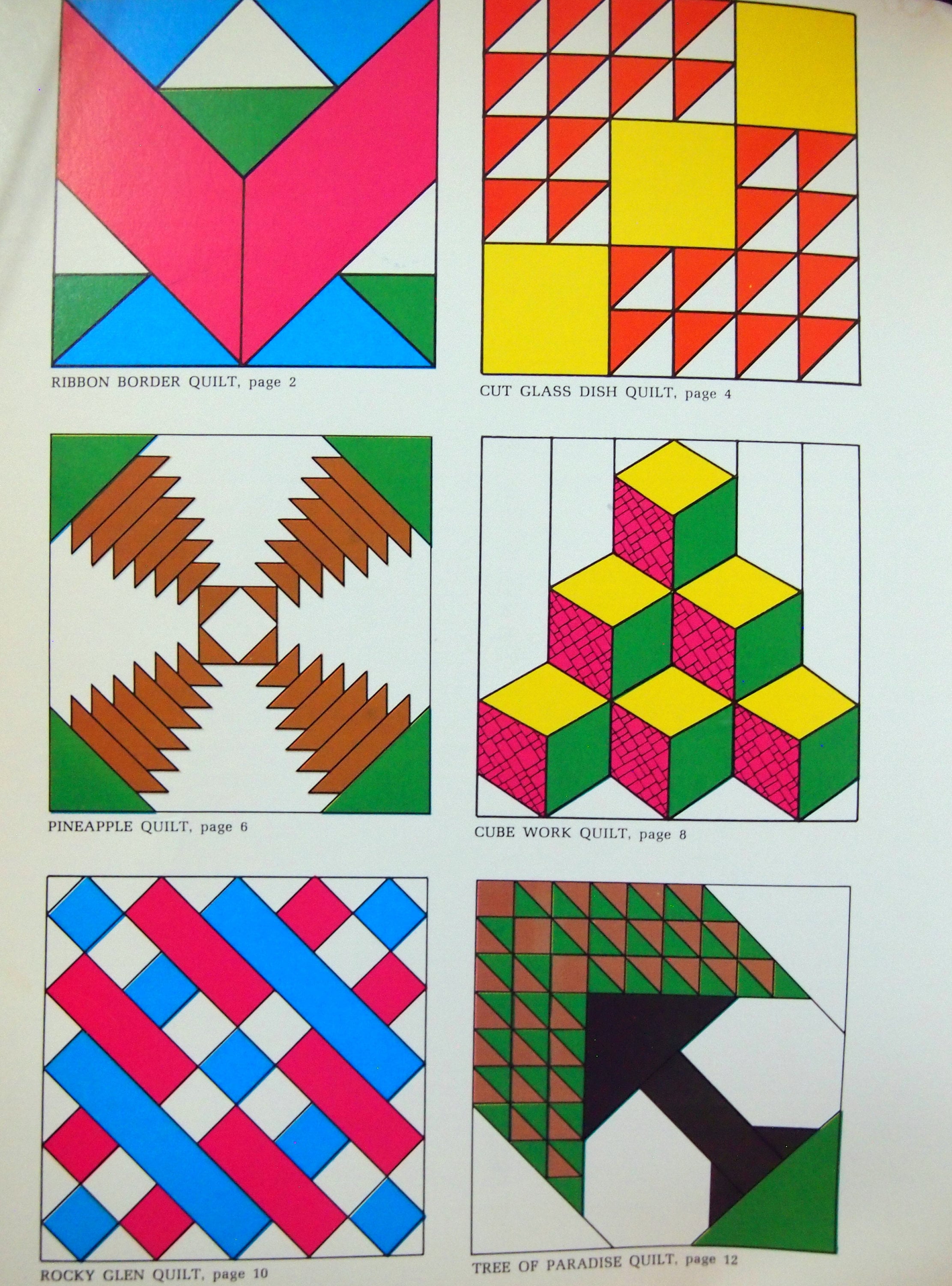 Traditional Patchwork Patterns Full-size Cut-outs and | Etsy