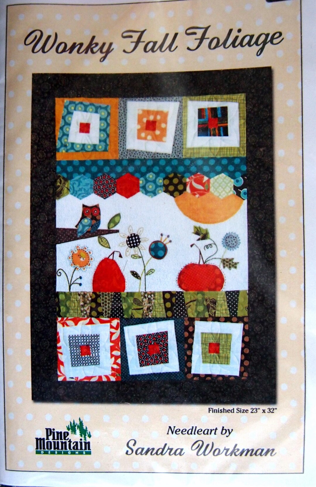 Wonky Fall Foliage by Sandra Workman and Pine Mountain Designs Applique ...