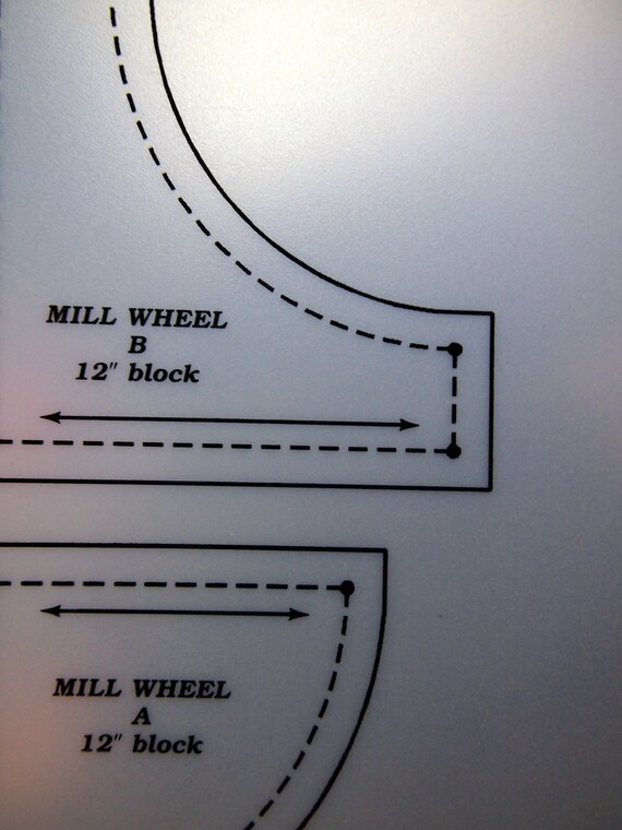 Quilt Pattern Mill Wheel Quilt Sewing Pattern Plastic Template Kits ...