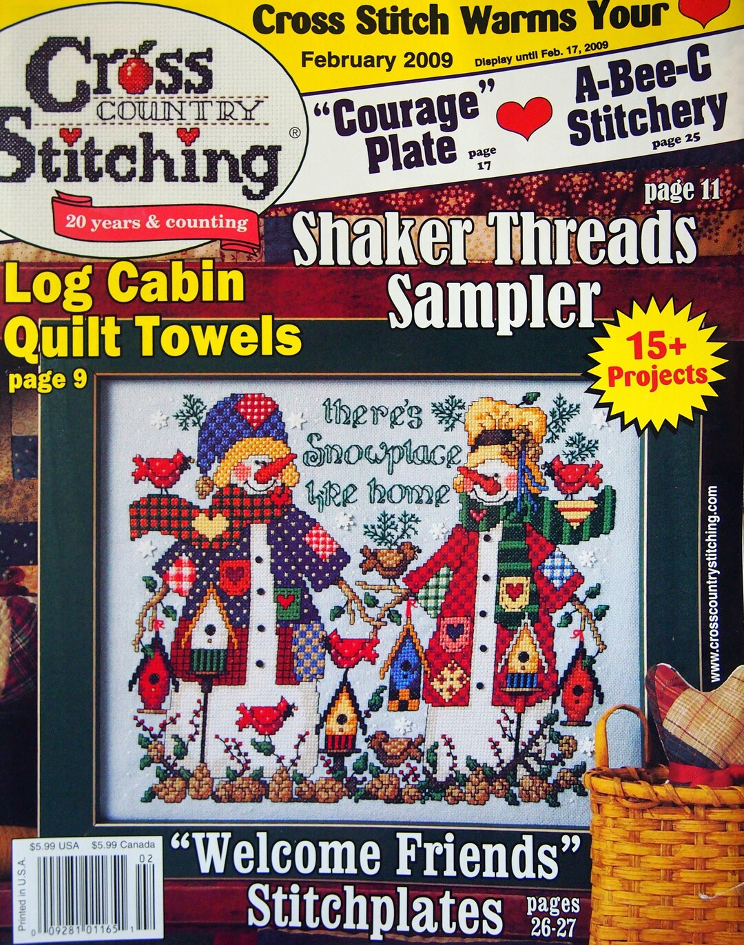 Cross Country Stitching Counted Cross Stitch Pattern Magazine February ...