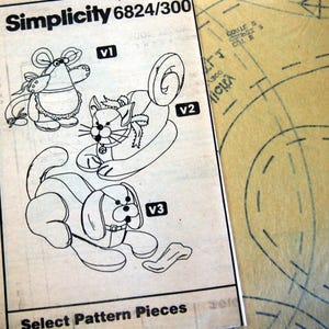 Soft Sculptured Animals - Marjorie Puckett Simplicity 6824 Vintage ...