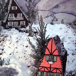 Painting Houses, Cottages and Towns on Rocks by Lin Wellford Vintage ...