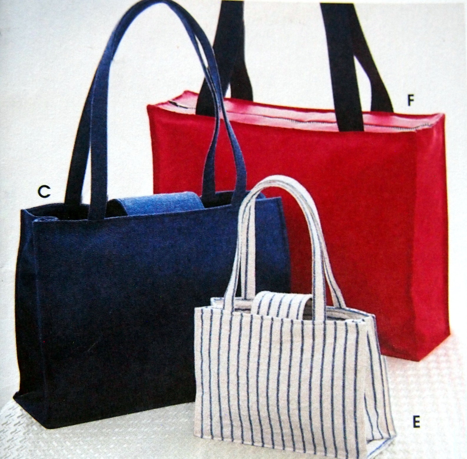 Handbags in Two or Three Sizes and Tote Simplicity Crafts 8331 - Etsy