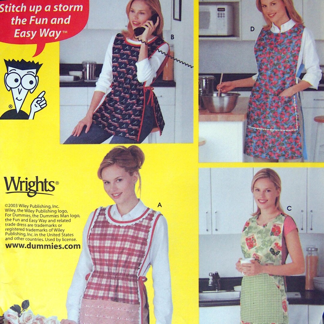 Misses' Aprons Simplicity Sewing Patterns for Dummies 5525 Vintage ...