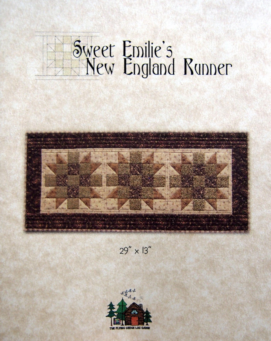 Sweet Emilie's New England Runner by the Flying Geese Log Cabin Small ...