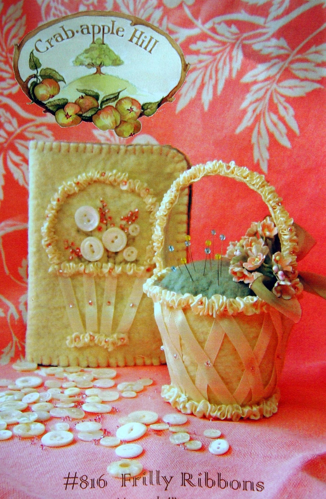 Frilly Ribbons - Basket Pincushion & Needlecase by Meg Hawkey and ...