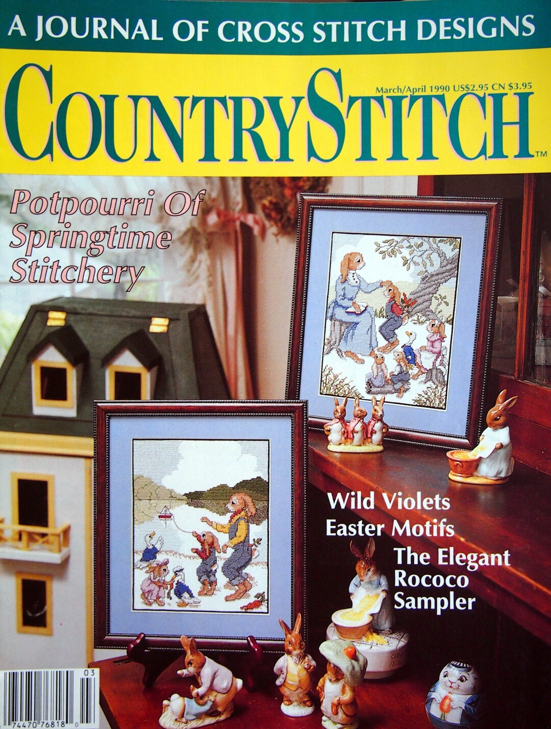 Country Stitch Vintage Cross Stitch Pattern Magazine March/april 1990 ...