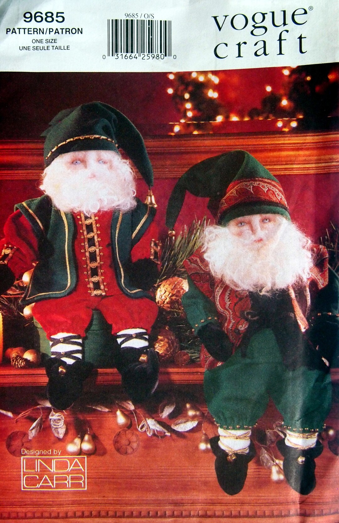 Christmas Elves Vogue 9685 Vintage Uncut Sewing Pattern 1997 - Etsy