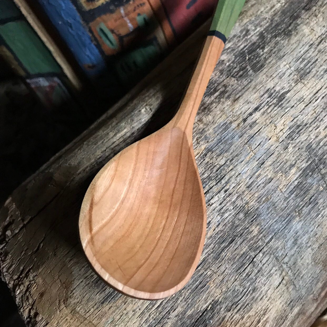 12 serving spoon, shallow ladle, cooking spoon, wooden spoon