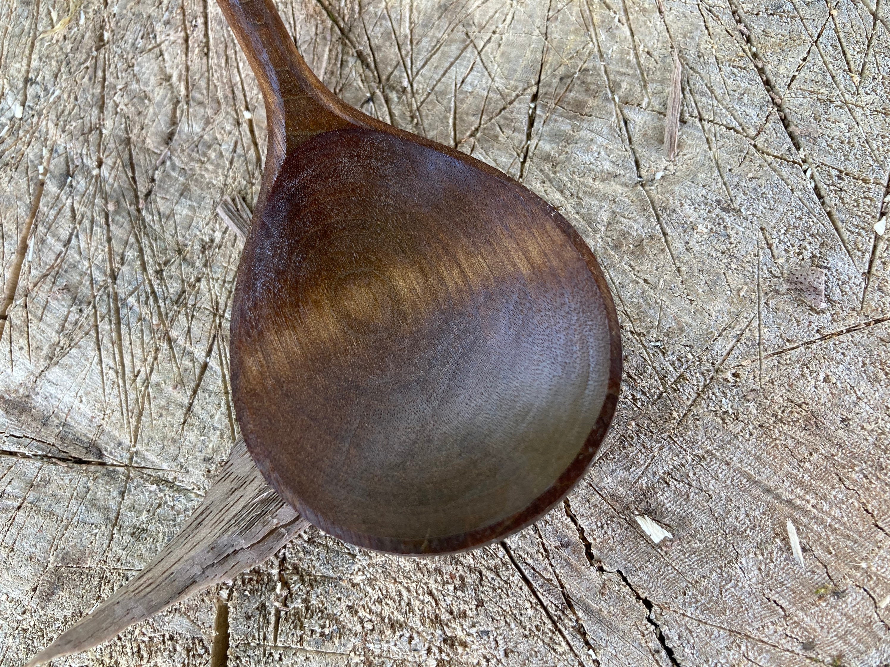 7” dinner spoon, table spoon, wooden spoon, serving spoon, hand carved ...