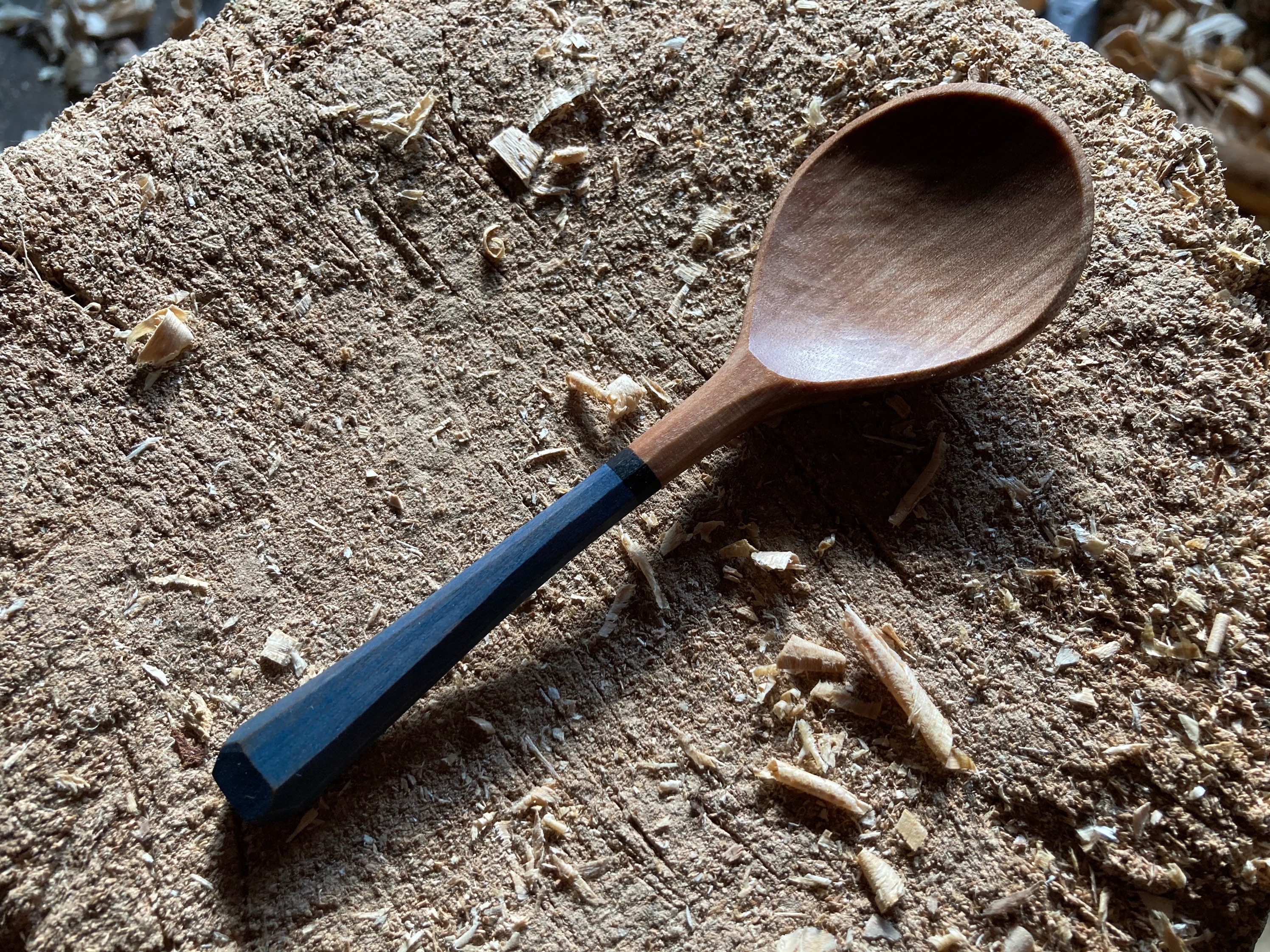 6” eating spoon, table spoon, wooden spoon, serving spoon, hand carved ...