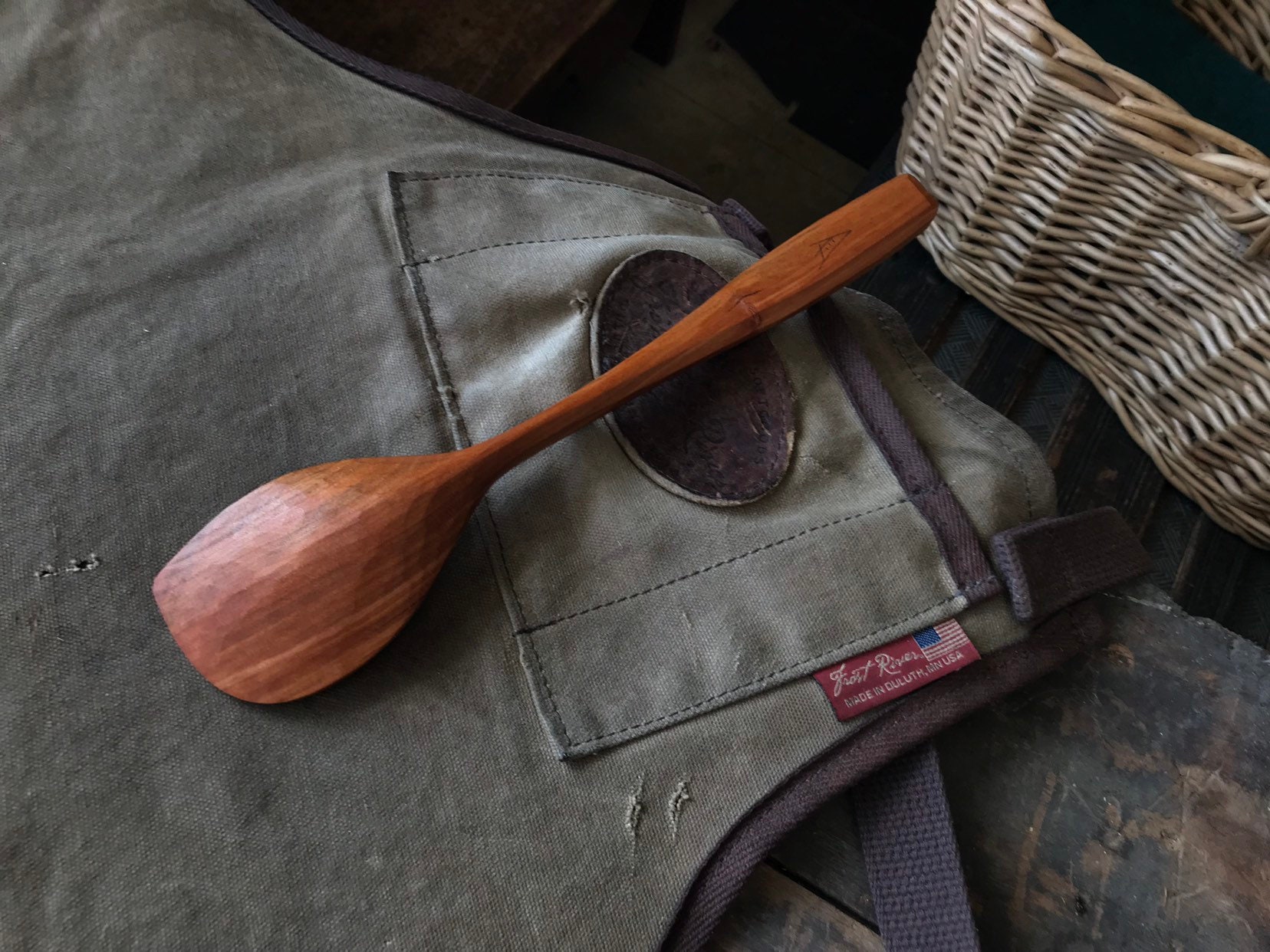 11cooking spoon, serving spoon, left handed, hand carved wooden spoon