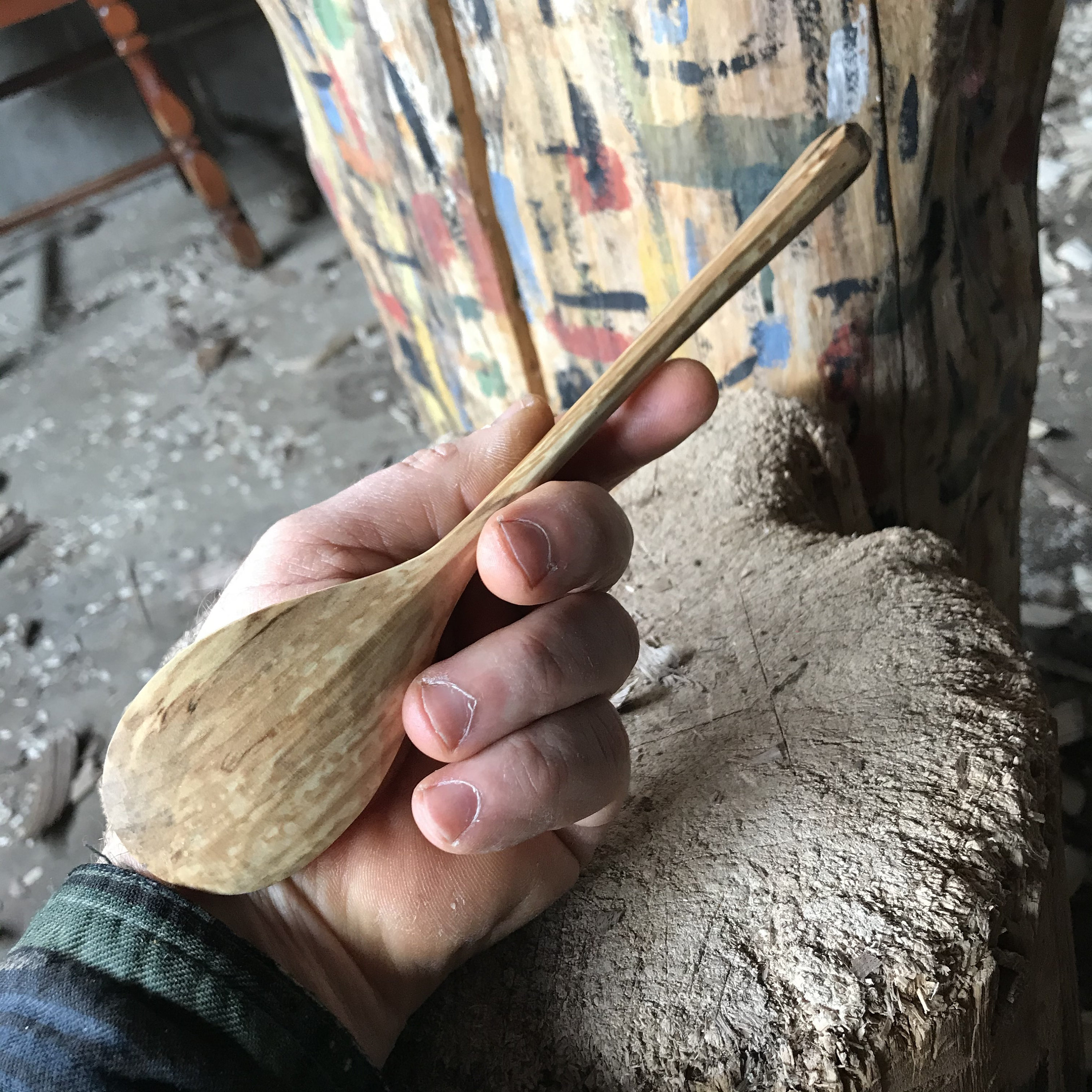 9 bushcraft spoon, wooden spoon, cooking spoon, soup spoon, all in one ...