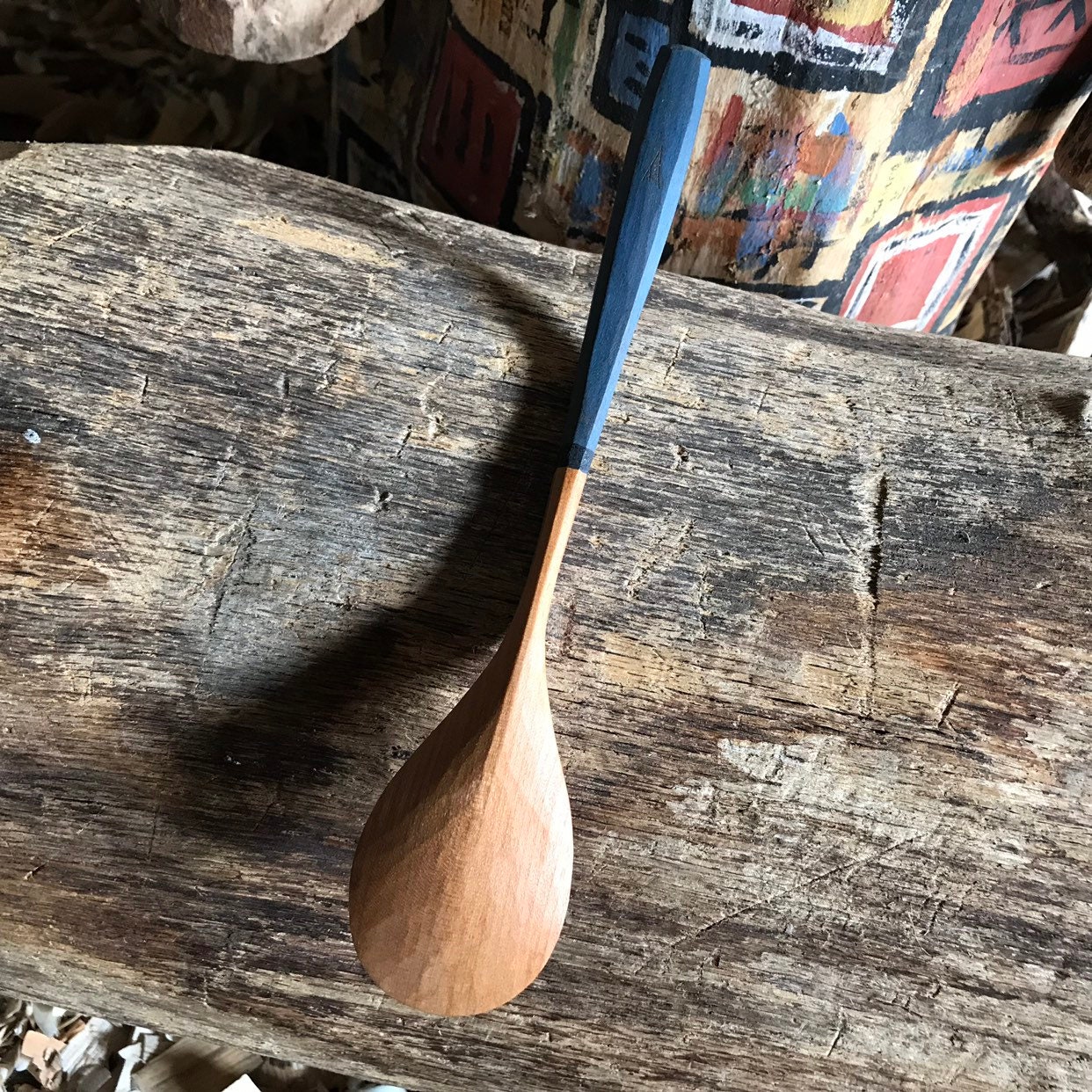 9 wooden spoon, light cooking spoon, eating spoon, all in one bushcraft ...
