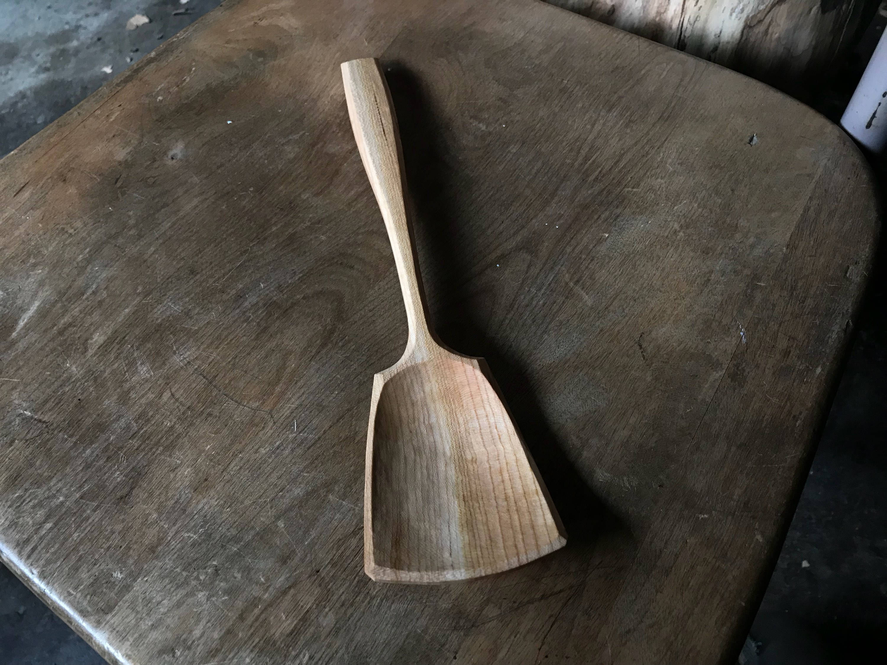 11 wok style spoon, wooden spoon, cooking spoon, serving spoon, made ...