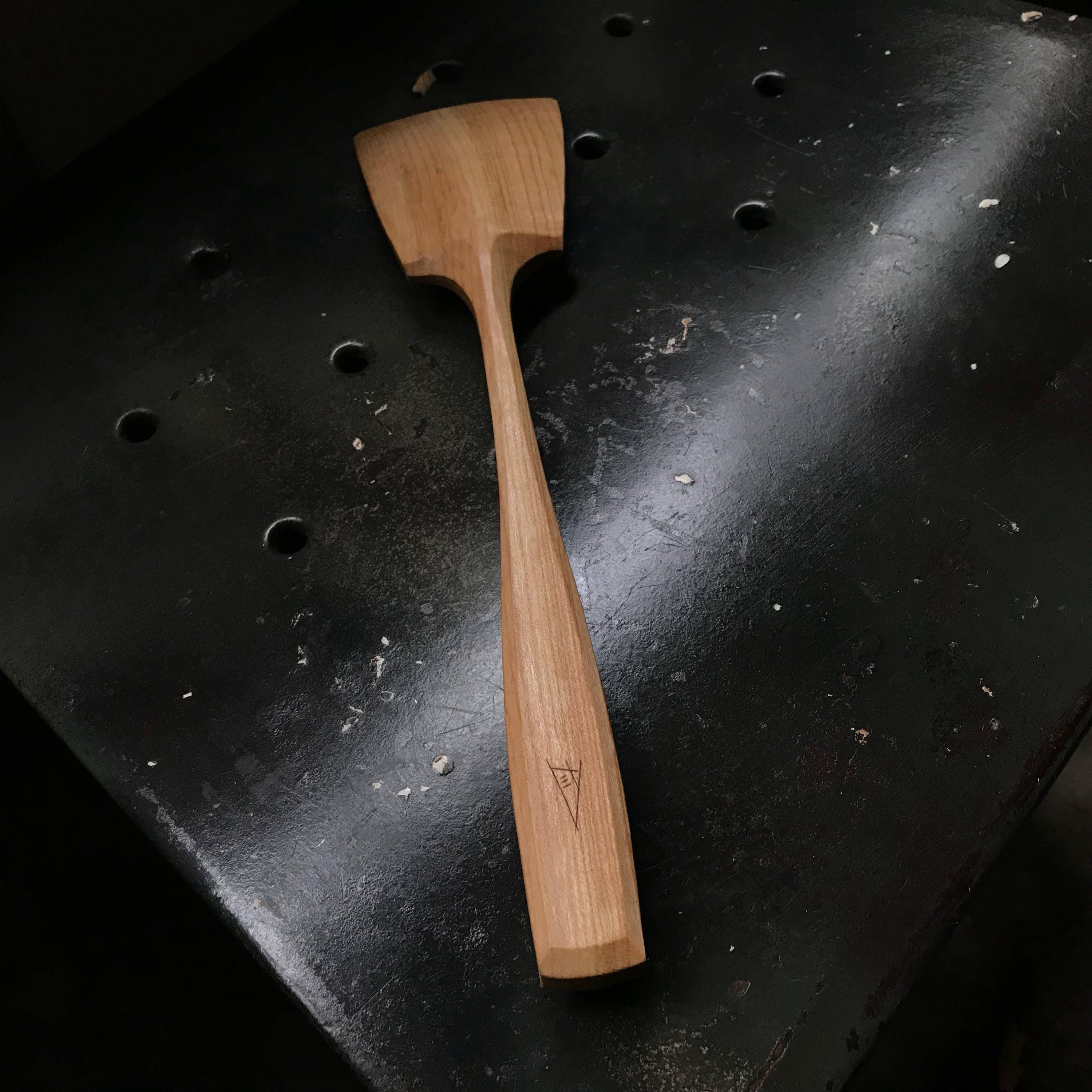 11 wok style spoon, wooden spoon, cooking spoon, serving spoon, made ...