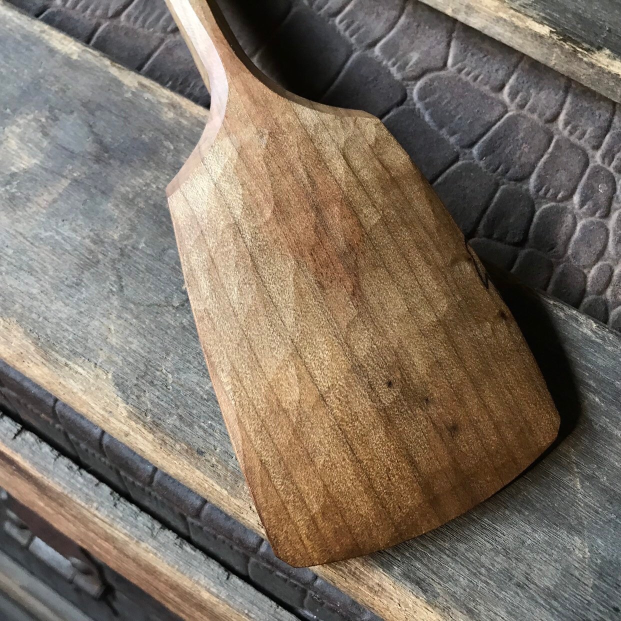 12 wok style spoon, wooden spoon, cooking spoon, serving spoon, made ...