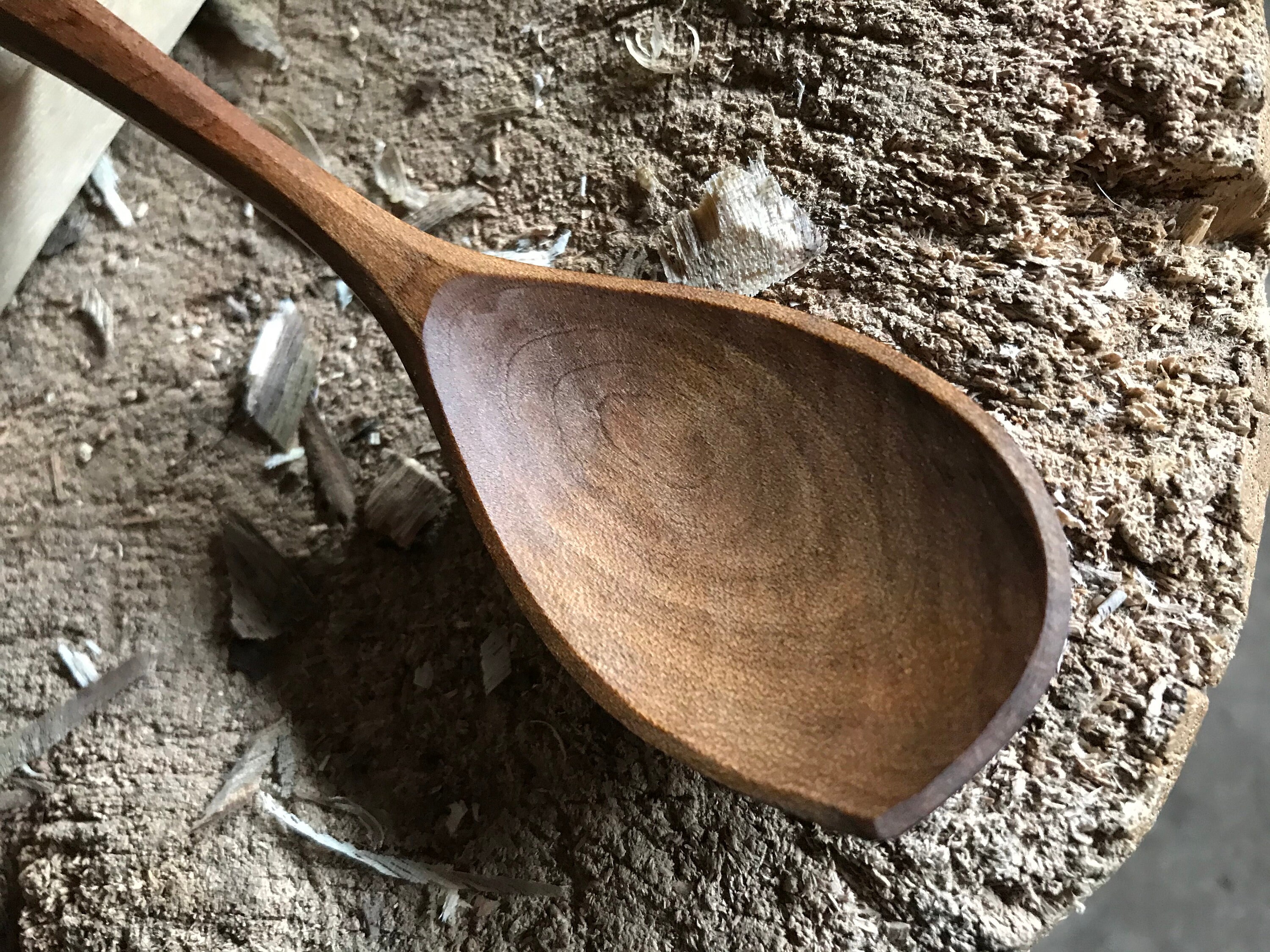 7” tea spoon, table spoon, wooden spoon, serving spoon, hand carved ...