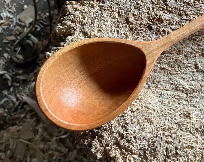 Hand Carved Wooden Serving Ladle - Etsy