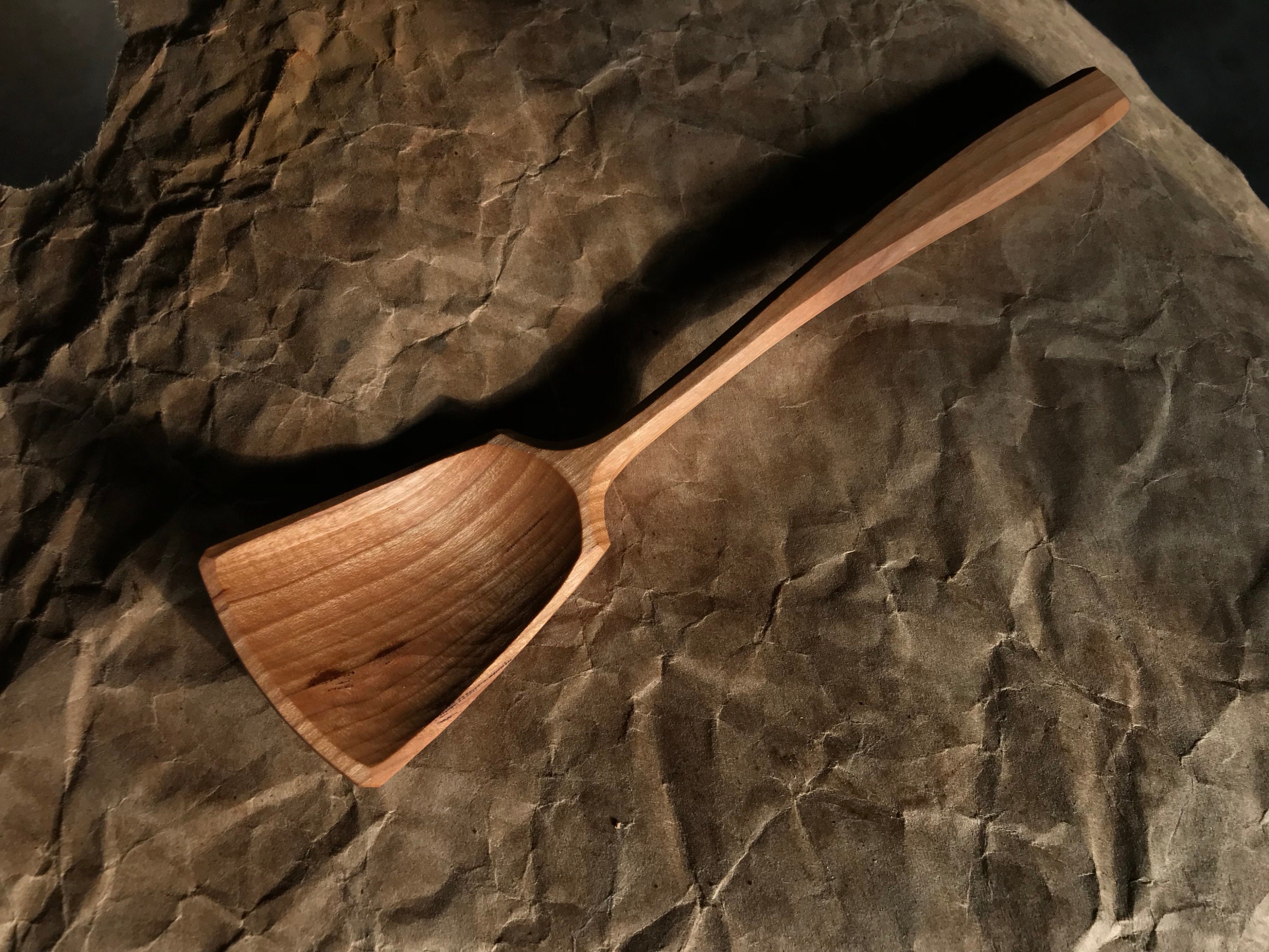 11 wok style spoon, wooden spoon, cooking spoon, serving spoon, made ...