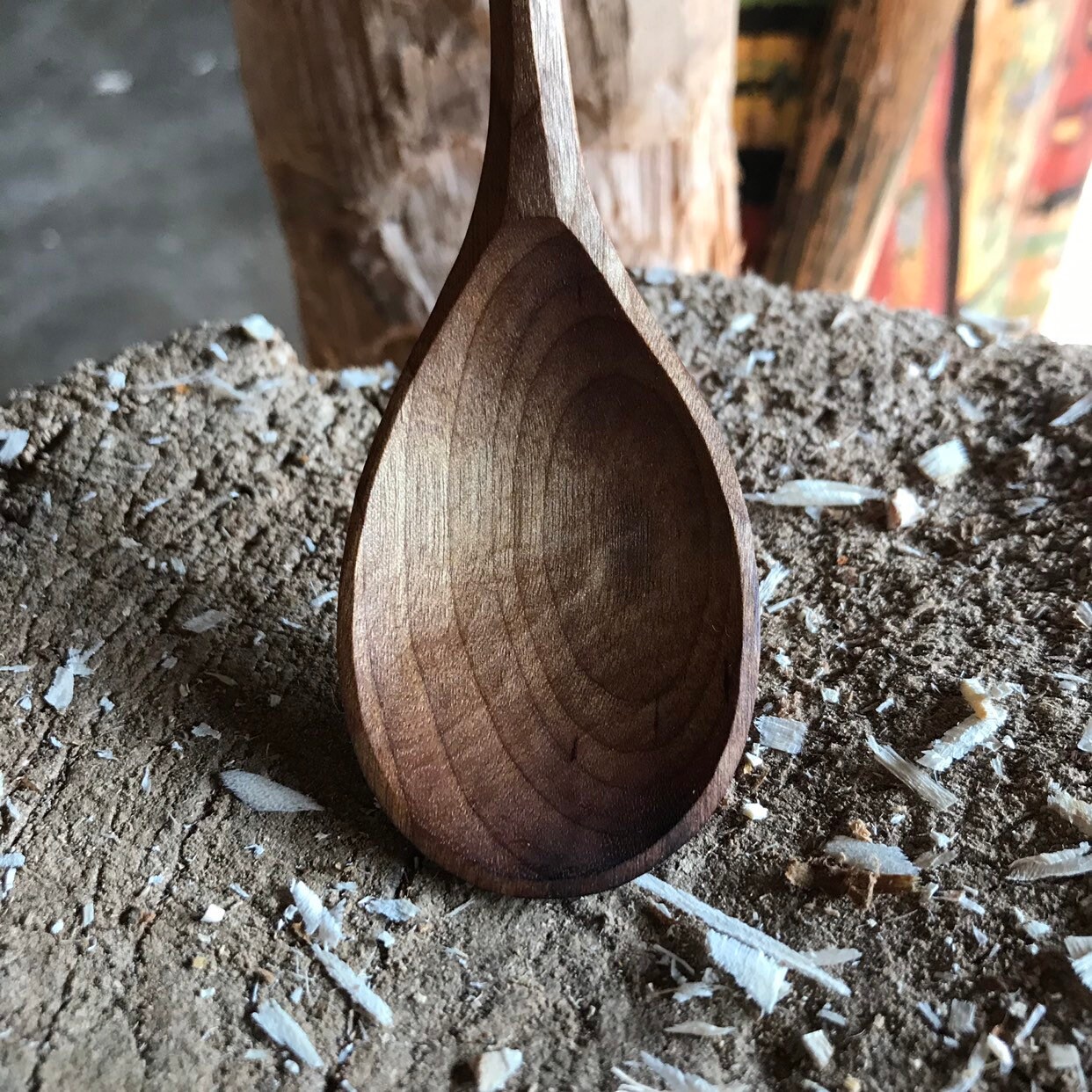 9 wooden spoon, light cooking spoon, eating spoon, all in one bushcraft ...
