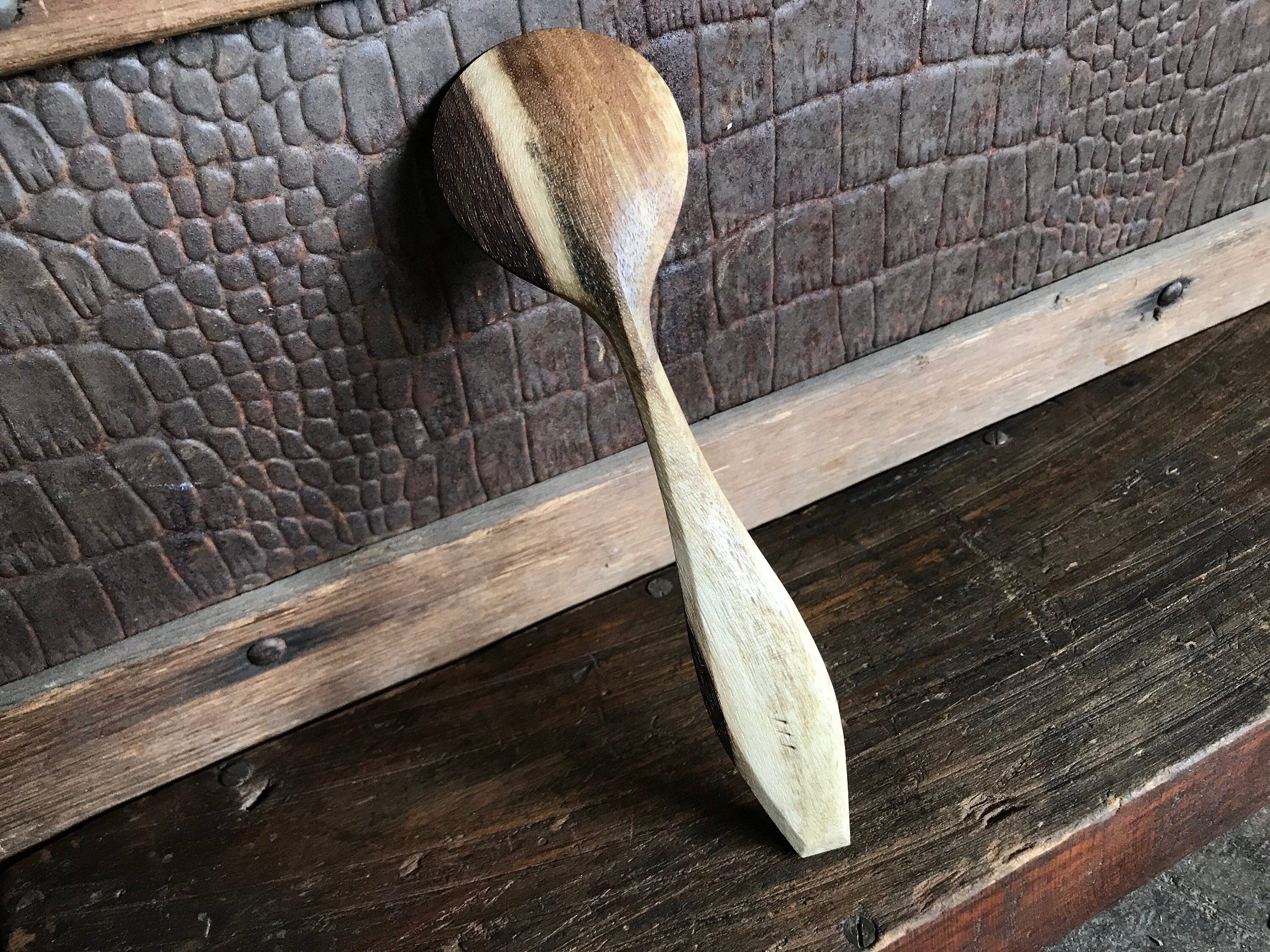 7” dinner spoon, table spoon, wooden spoon, serving spoon, hand carved ...