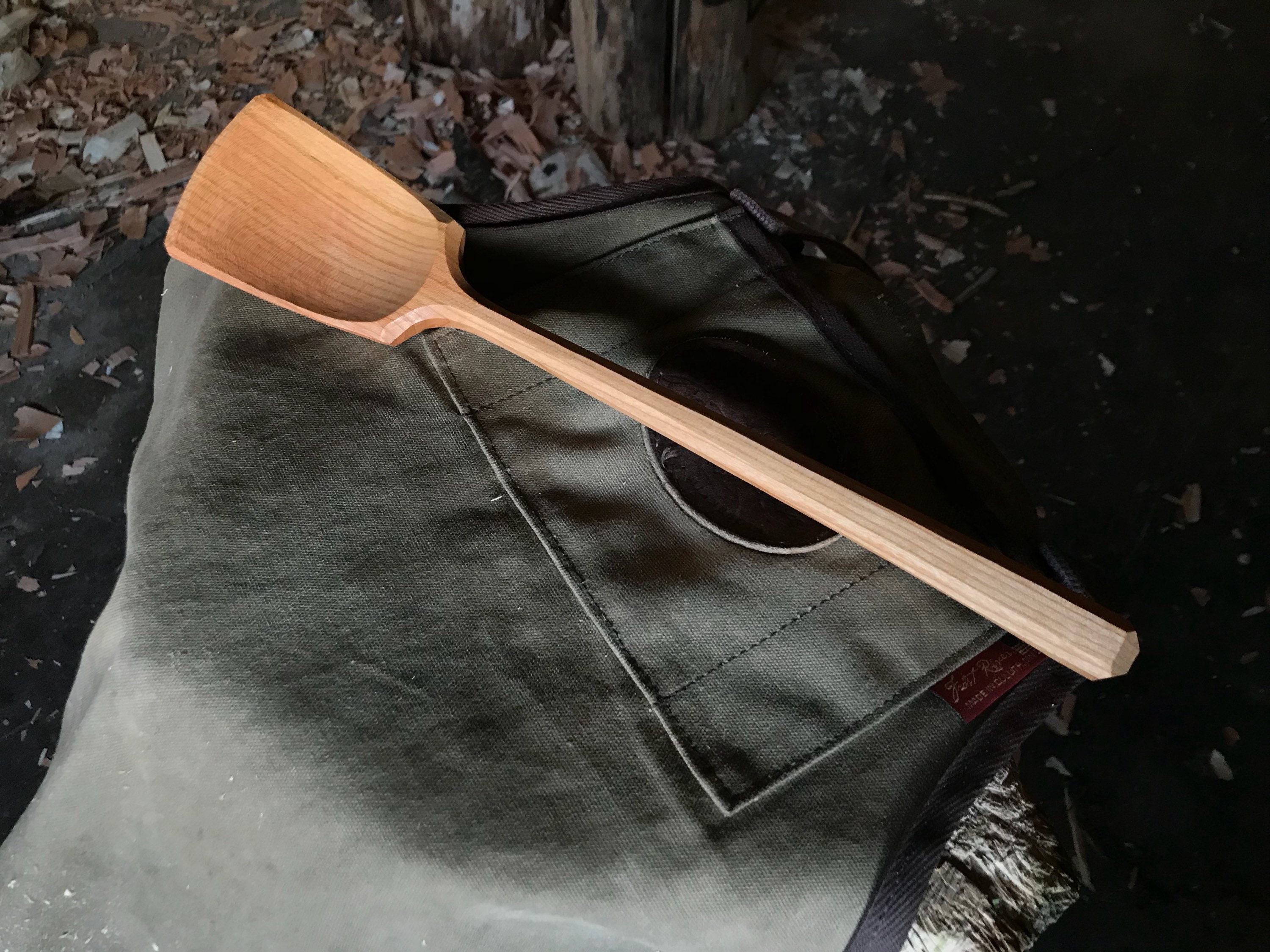14 wok style spoon, wooden spoon, cooking spoon, serving spoon, hand ...