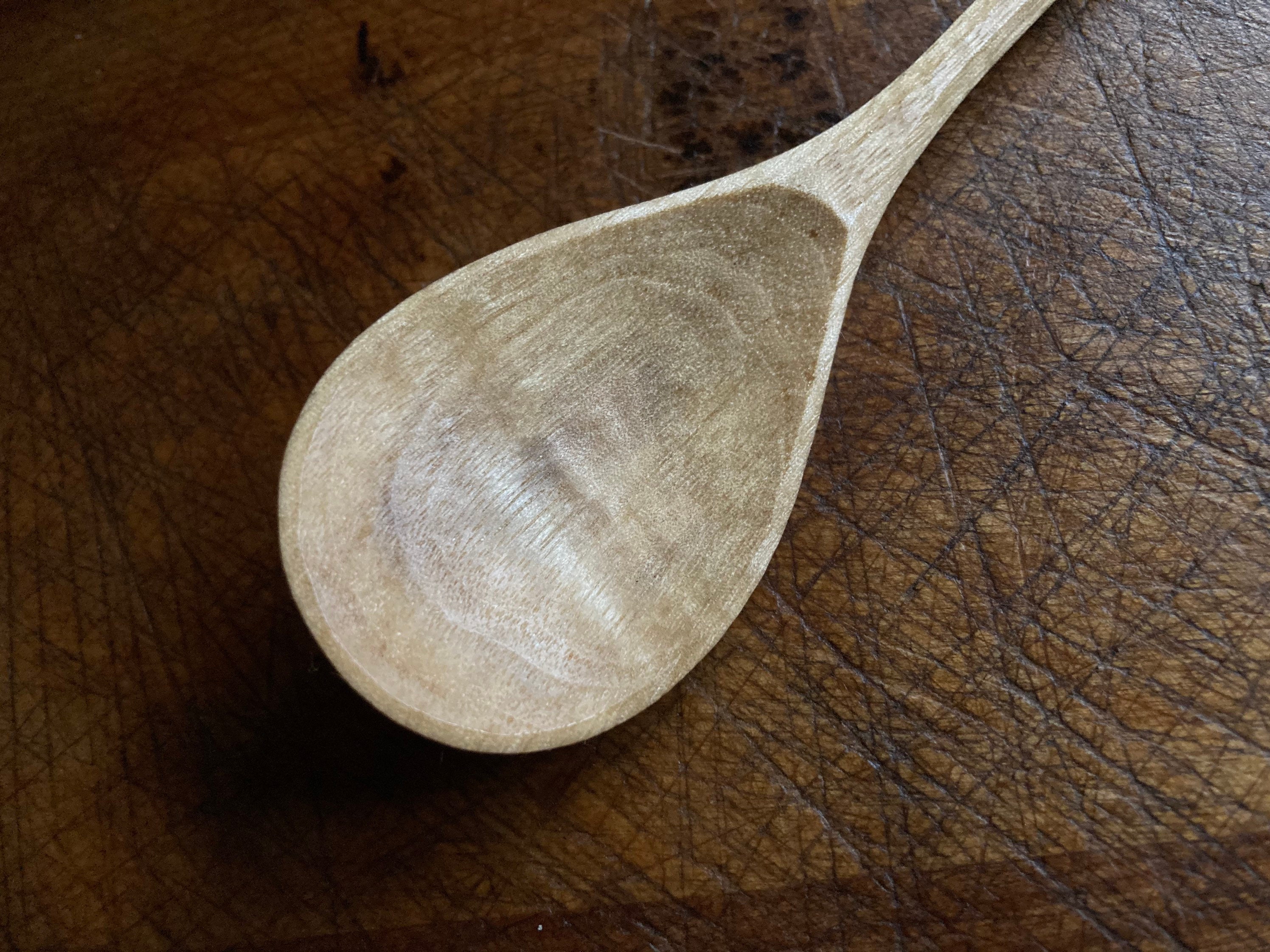 7” dinner spoon, table spoon, wooden spoon, serving spoon, hand carved ...