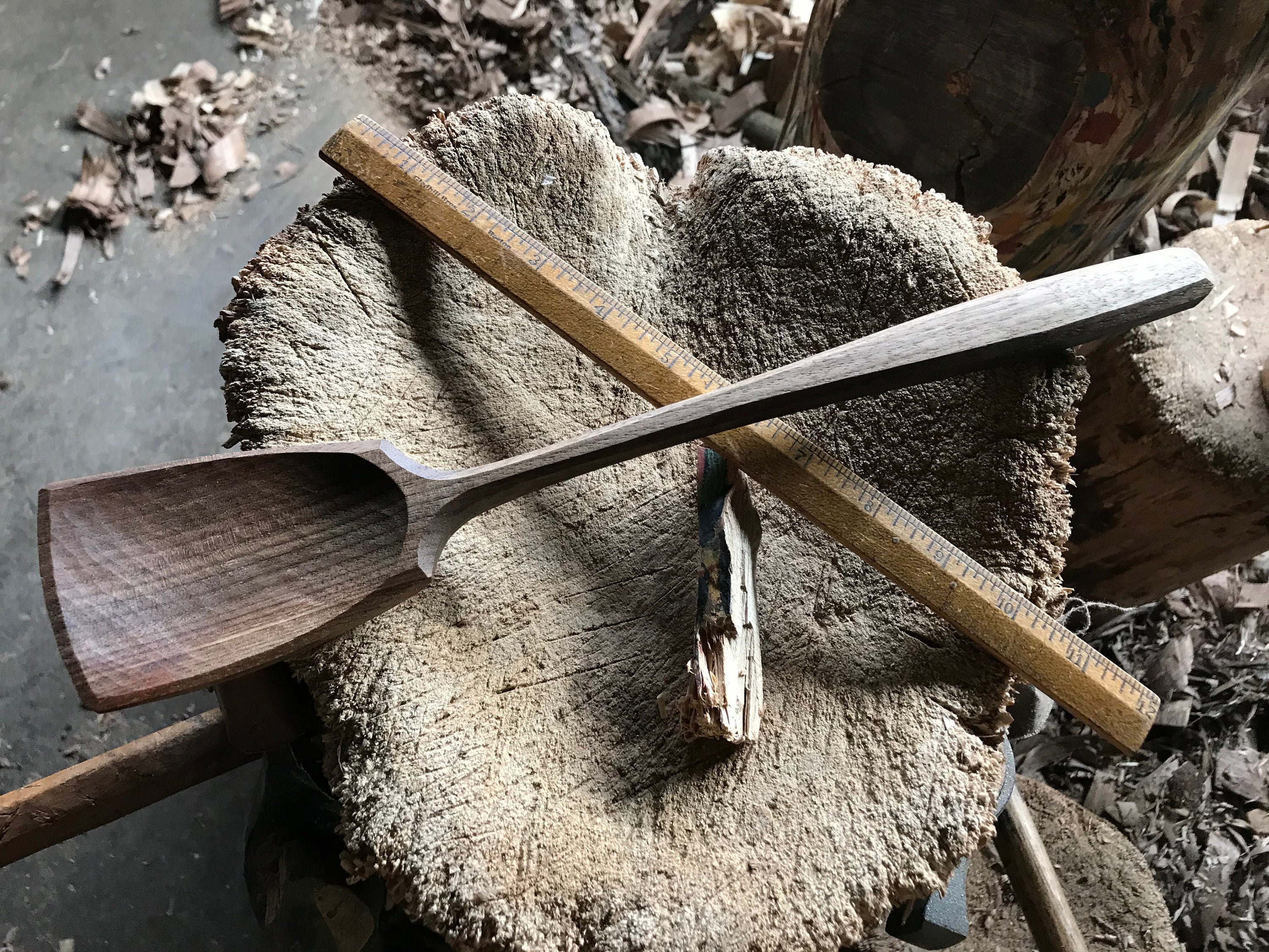 14 wok style spoon, wooden spoon, cooking spoon, serving spoon