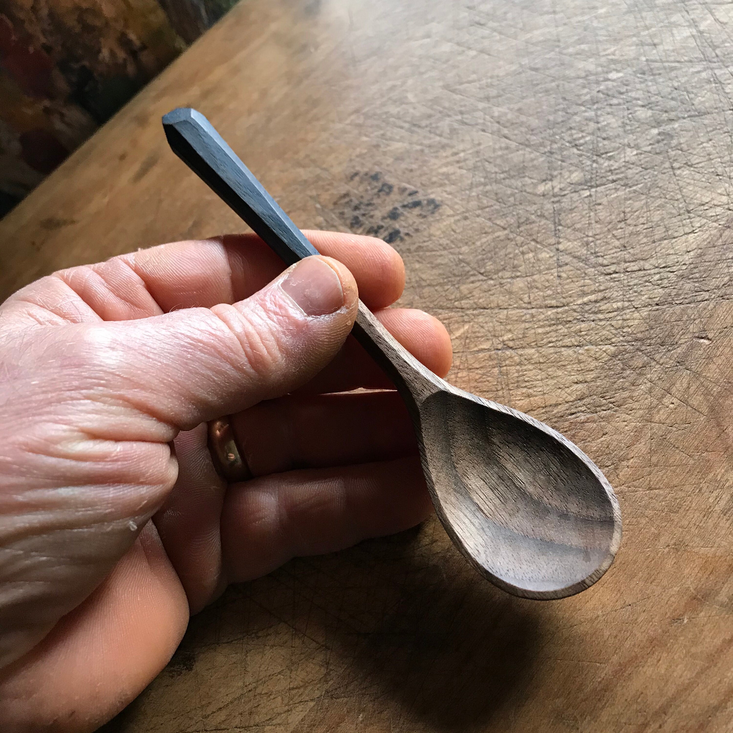 6 eating spoon, table spoon, wooden spoon, serving spoon, hand carved ...