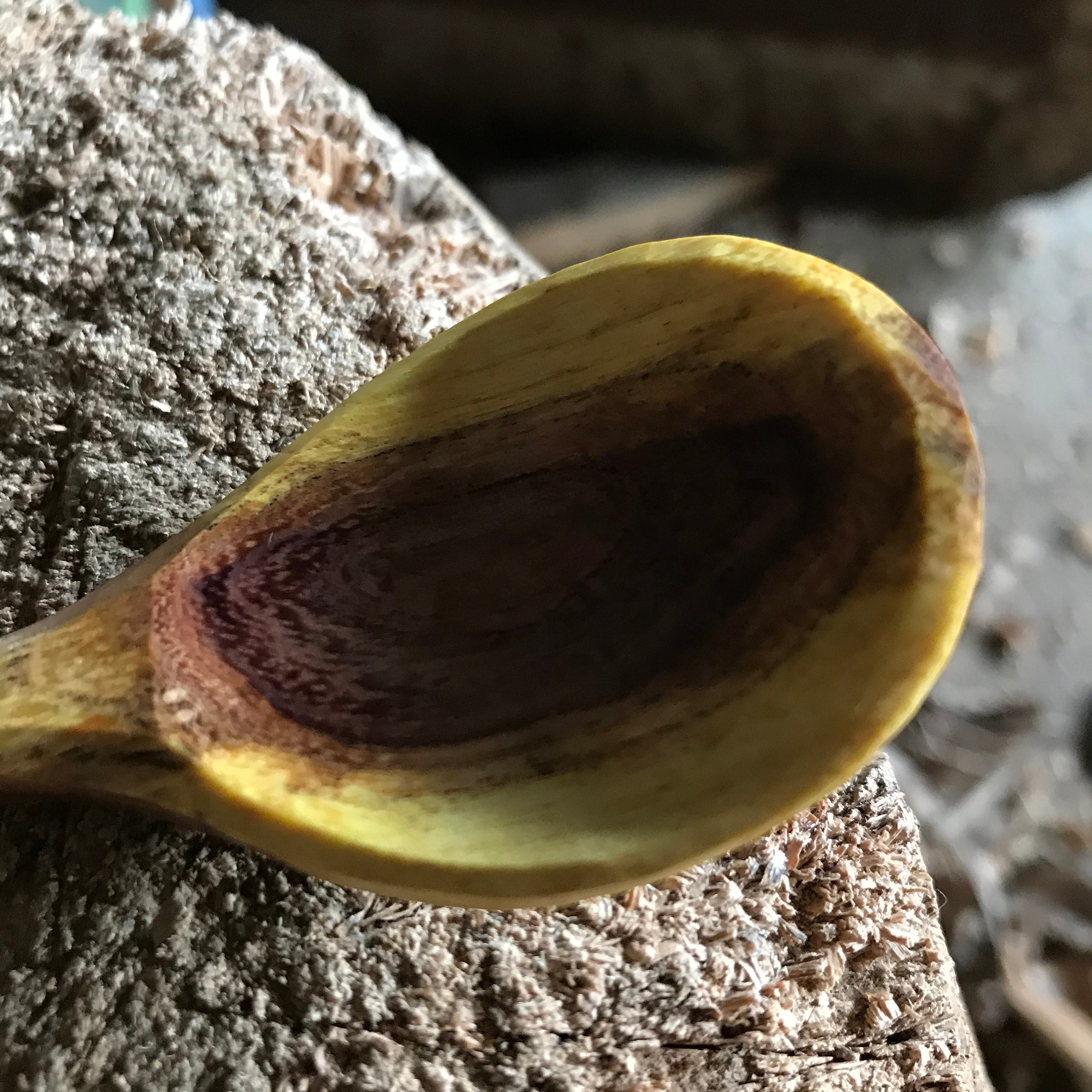 5 eating spoon, table spoon, wooden spoon, serving spoon, carved by the ...