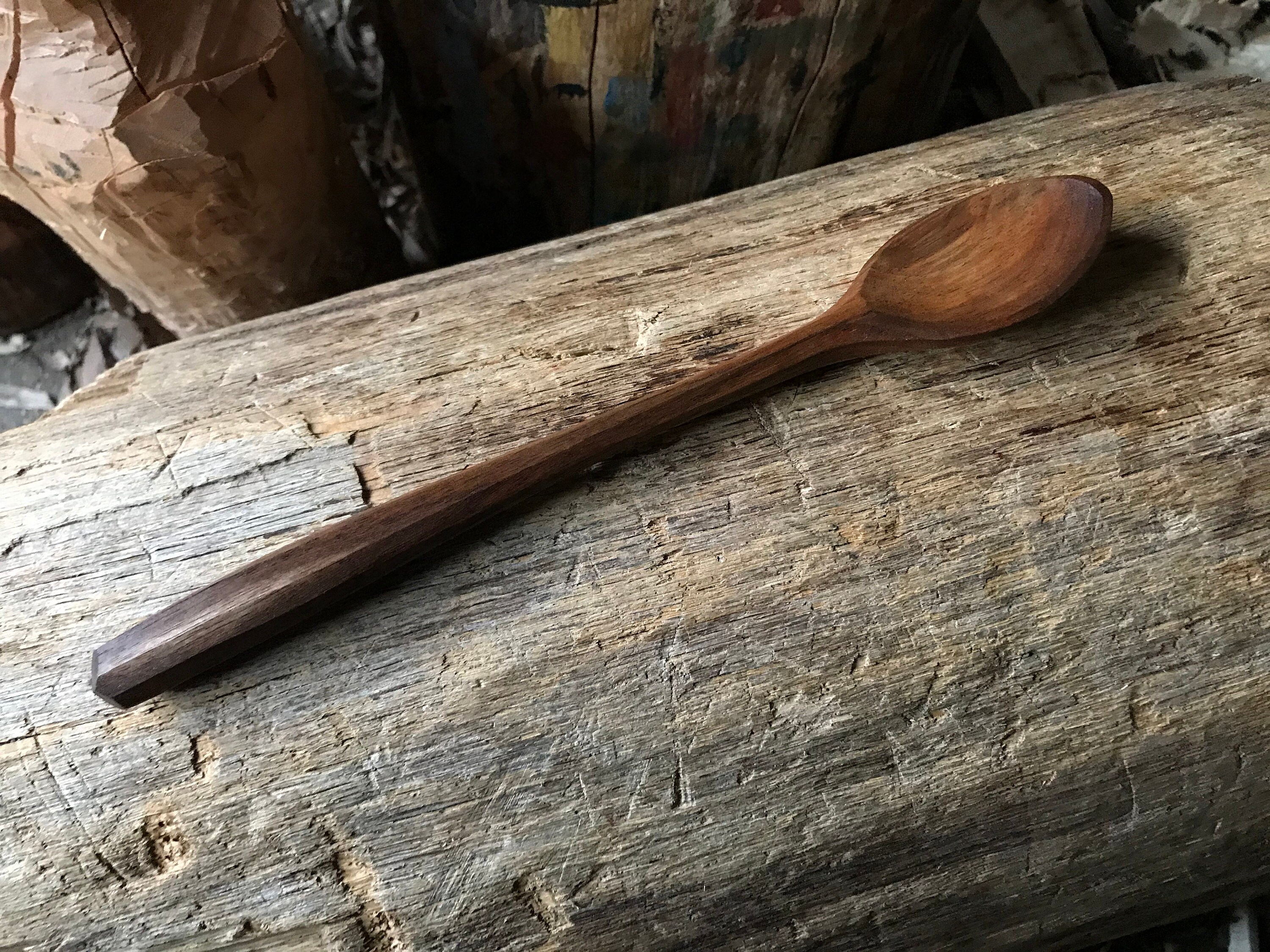 9 bushcraft spoon, wooden spoon, cooking spoon, soup spoon, all in one ...