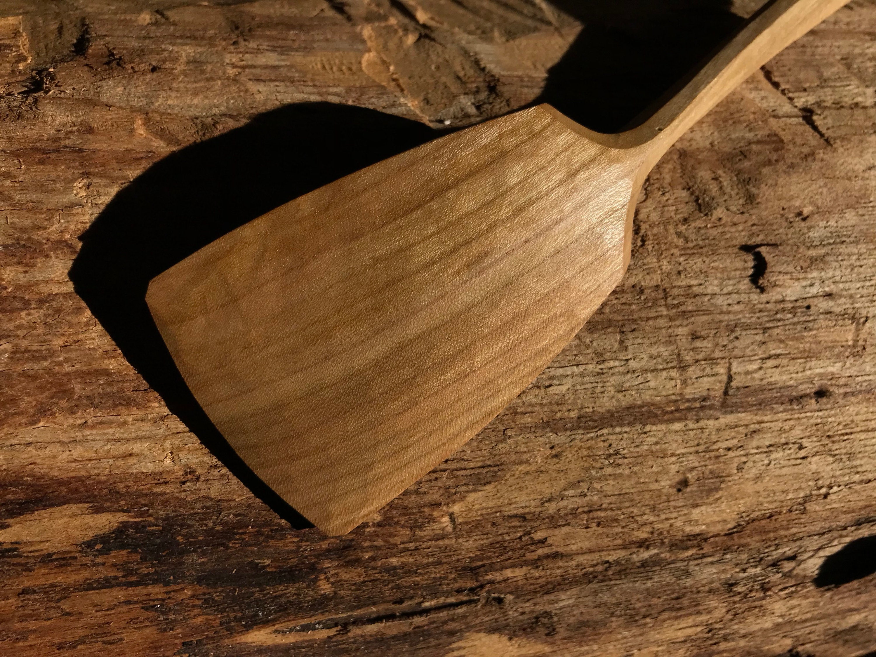 9 wok style spoon, wooden spoon, cooking spoon, serving spoon, made ...