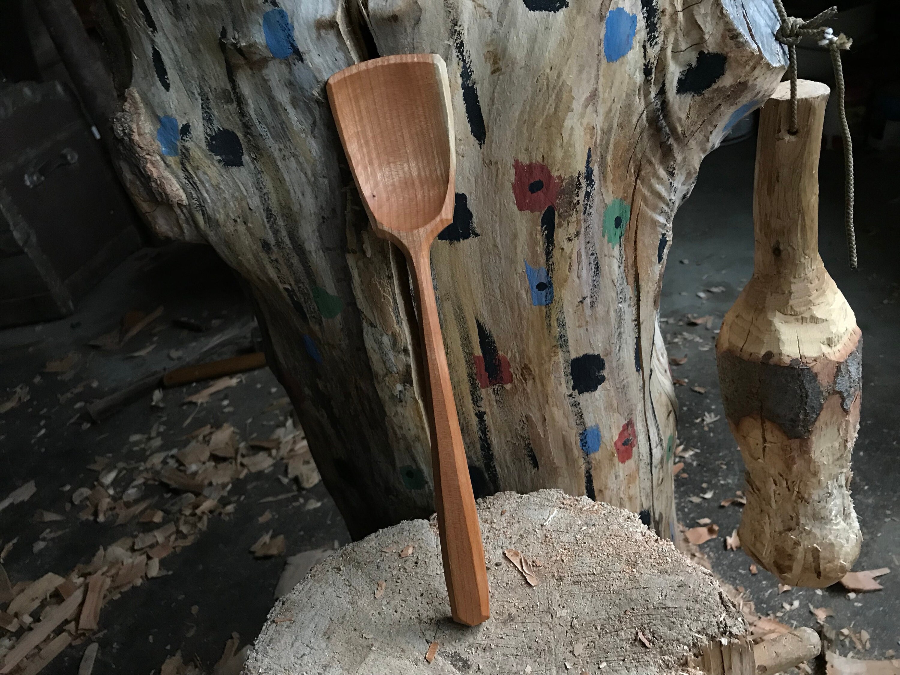 11 wok style spoon, wooden spoon, cooking spoon, serving spoon, made ...