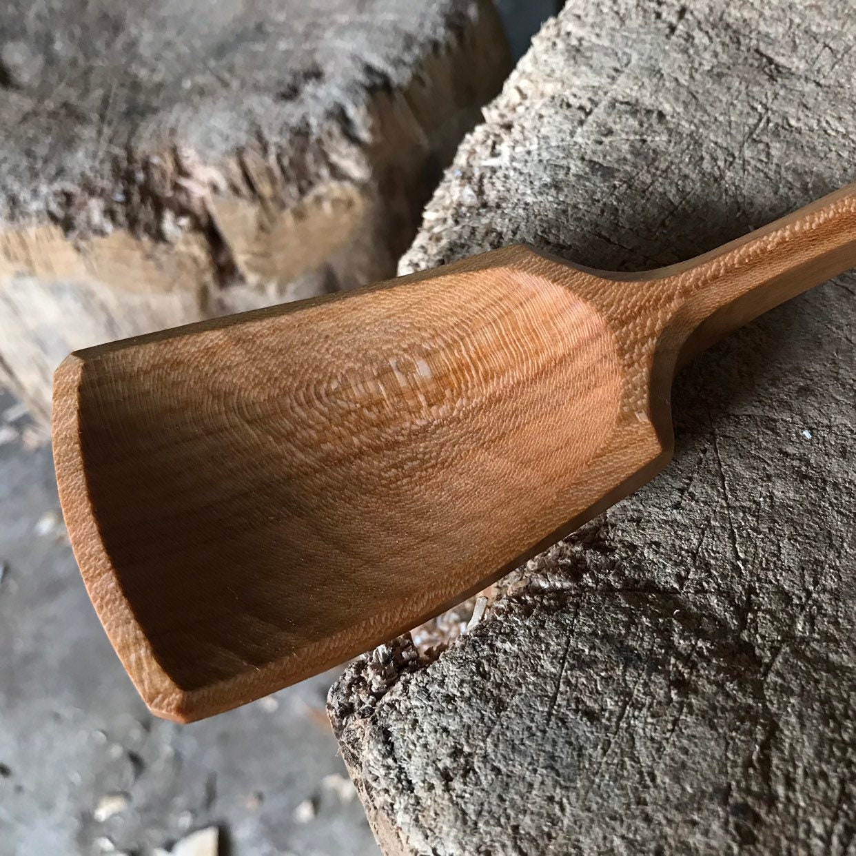 11 wok style spoon, wooden spoon, cooking spoon, serving spoon, made ...