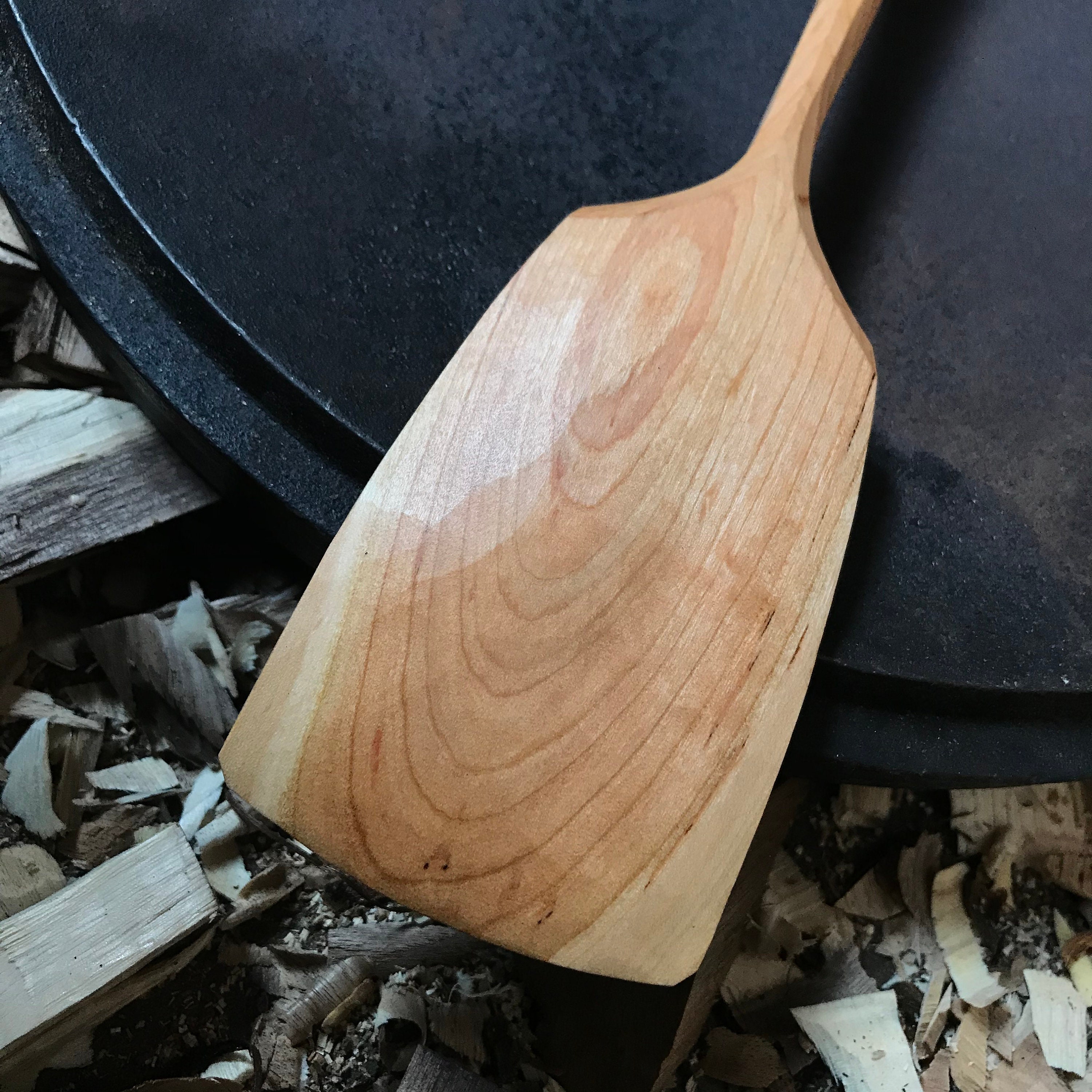 12 wok style spoon, wooden spoon, cooking spoon, serving spoon, made ...