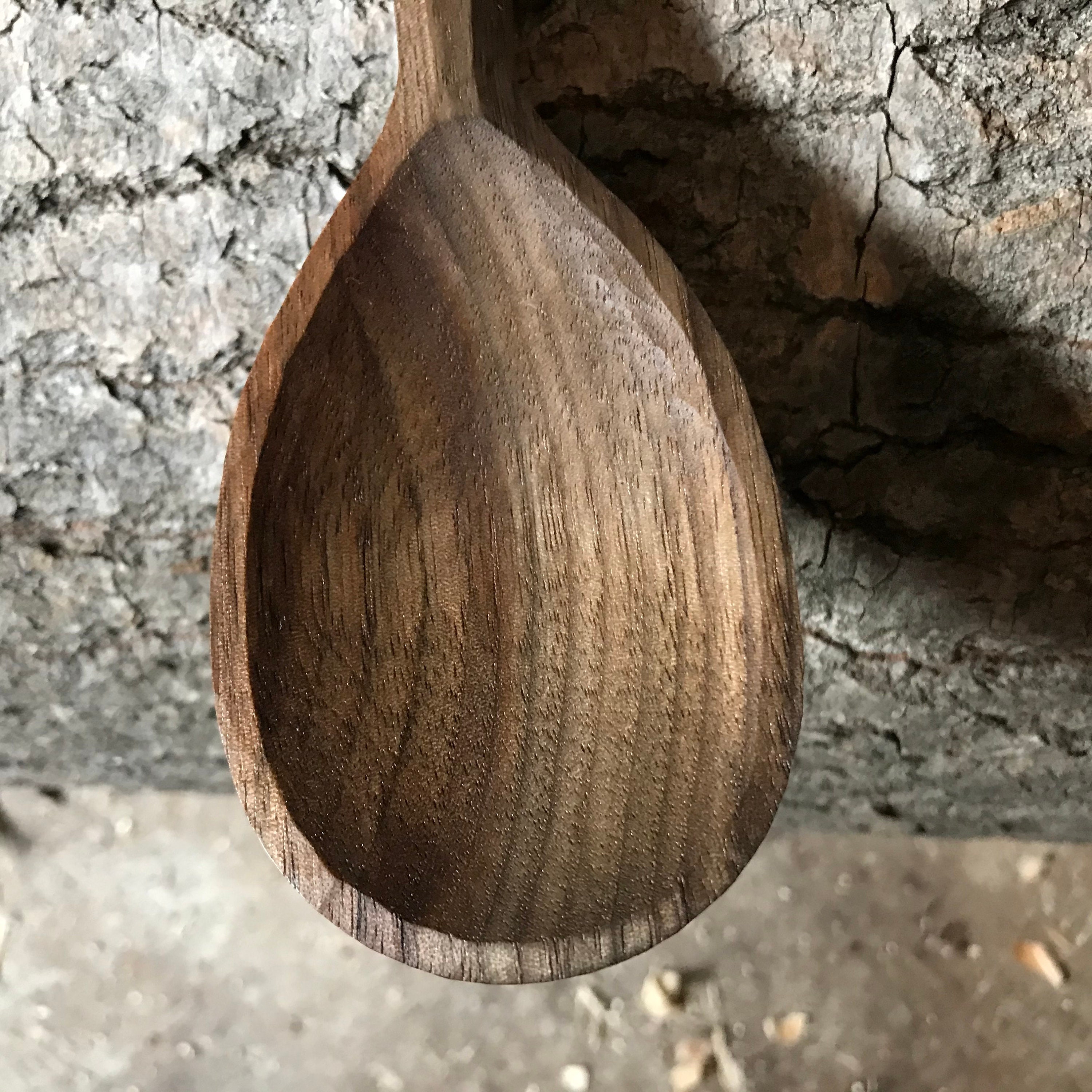 11'cooking spoon, serving spoon, hand carved wooden spoon by my son ...
