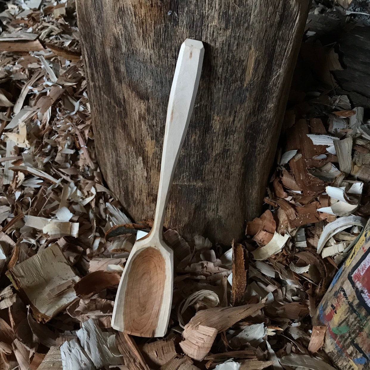 11 wok style spoon, wooden spoon, cooking spoon, serving spoon, made ...