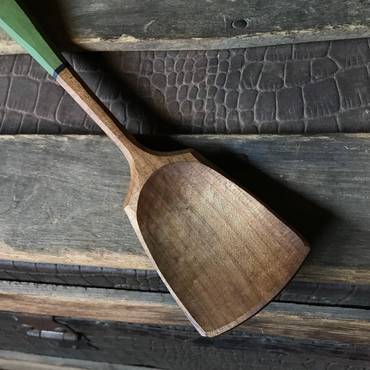 12 wok style spoon, wooden spoon, cooking spoon, serving spoon, made ...