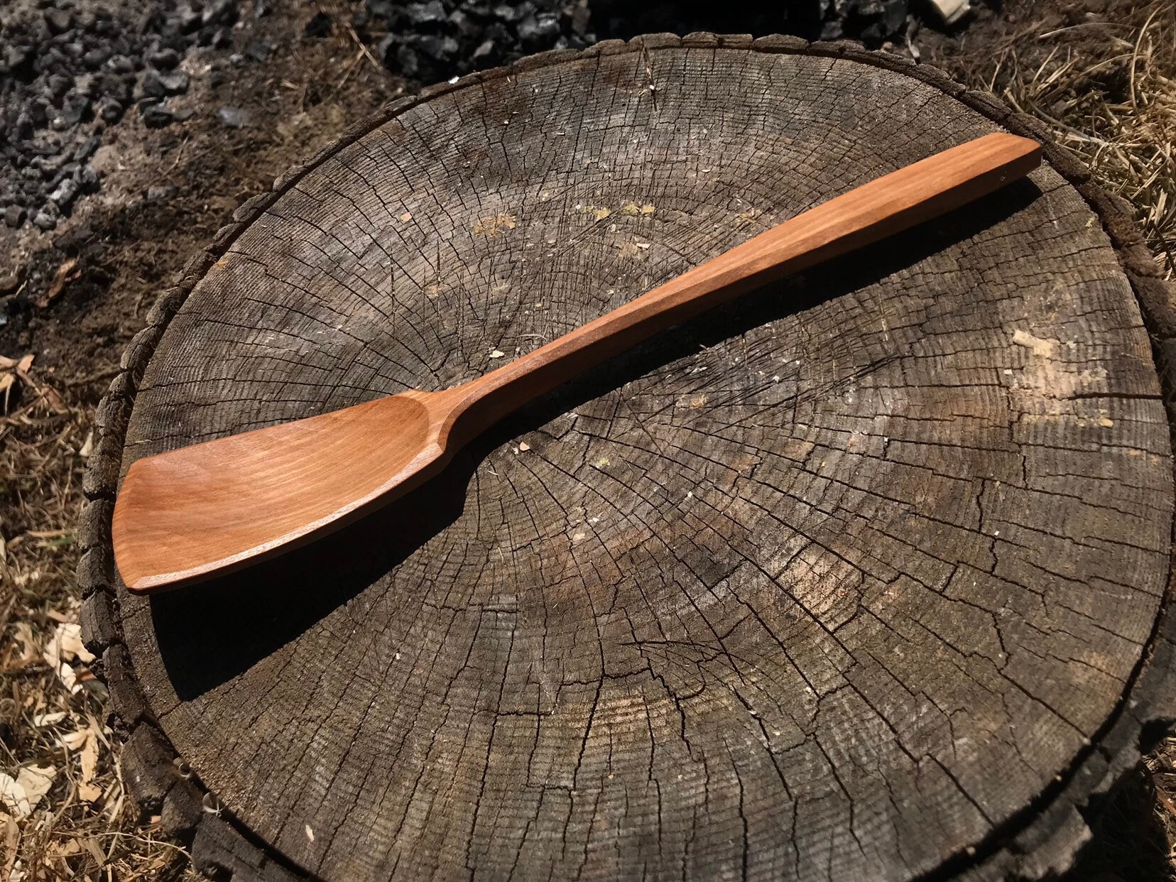 11 wok style spoon, wooden spoon, cooking spoon, serving spoon, made ...