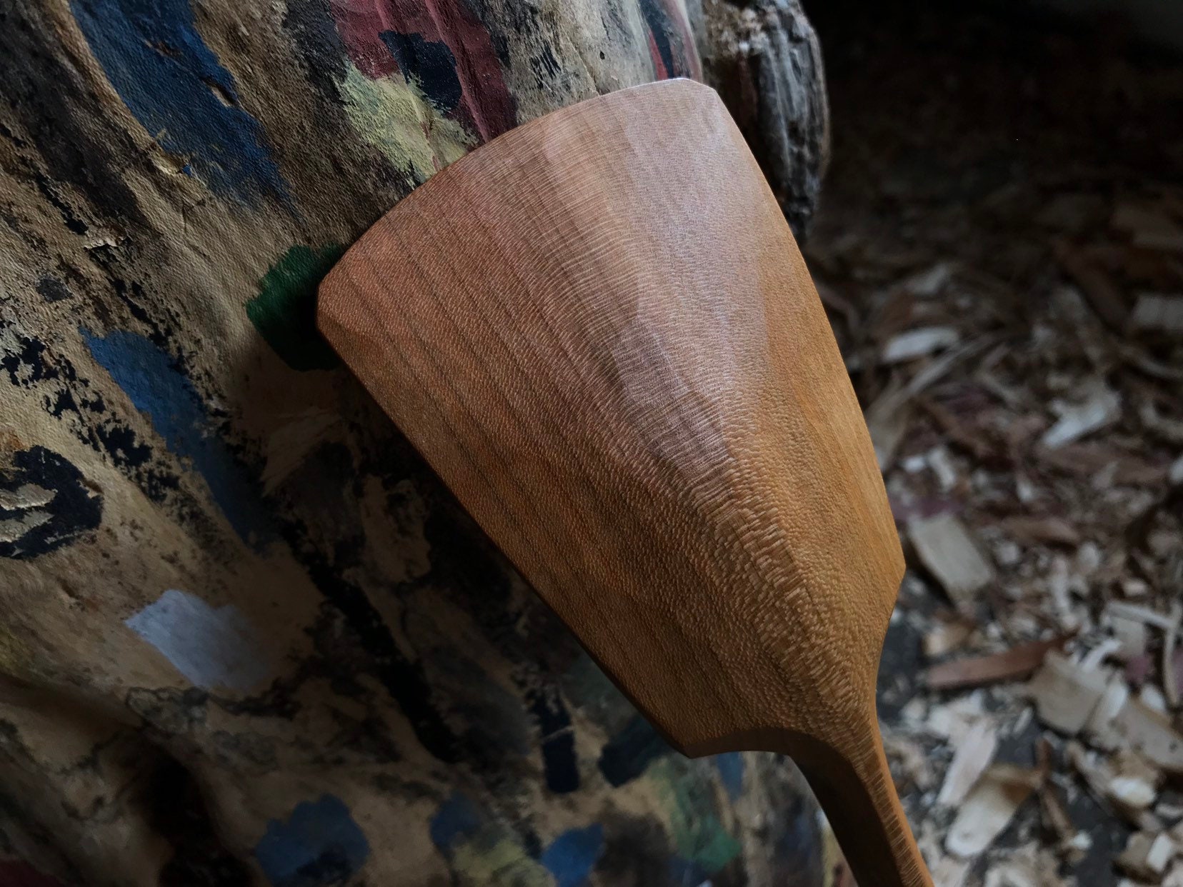 11 wok style spoon, wooden spoon, cooking spoon, serving spoon, made ...