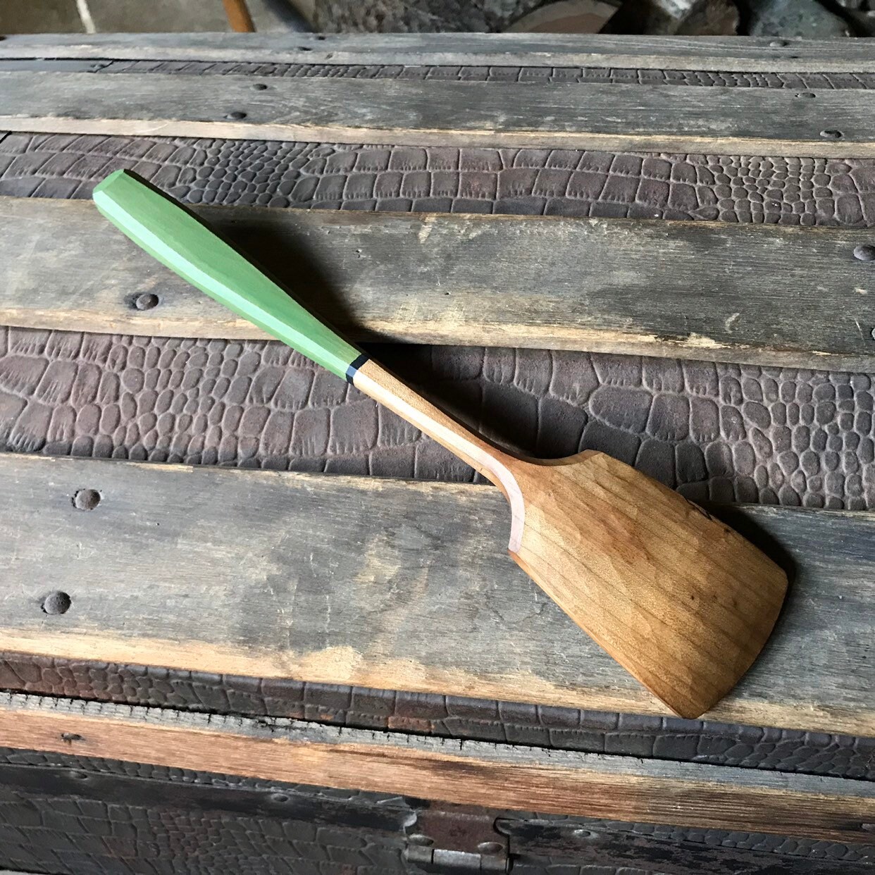 12 wok style spoon, wooden spoon, cooking spoon, serving spoon, made ...