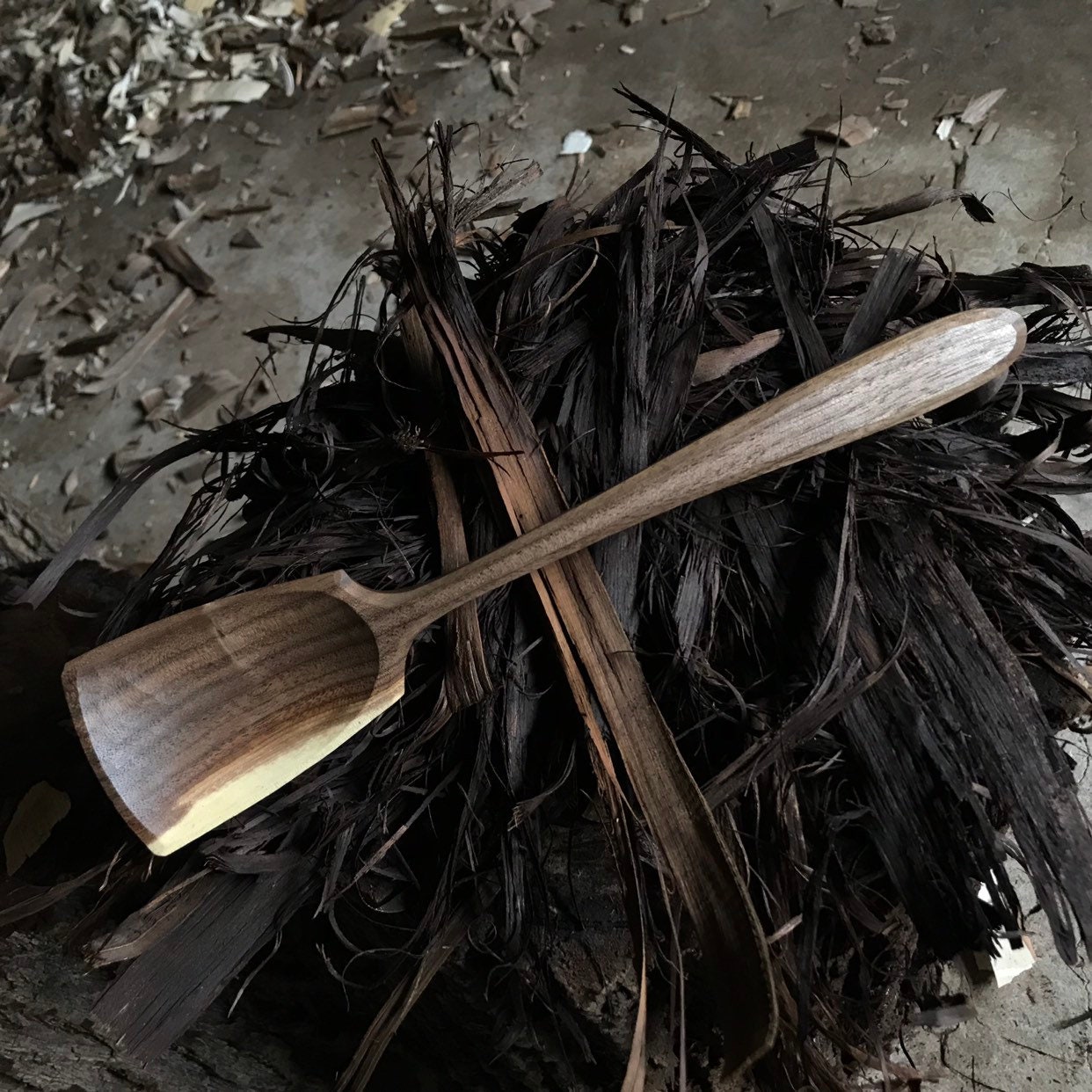 11 wok style spoon, wooden spoon, cooking spoon, serving spoon, made ...