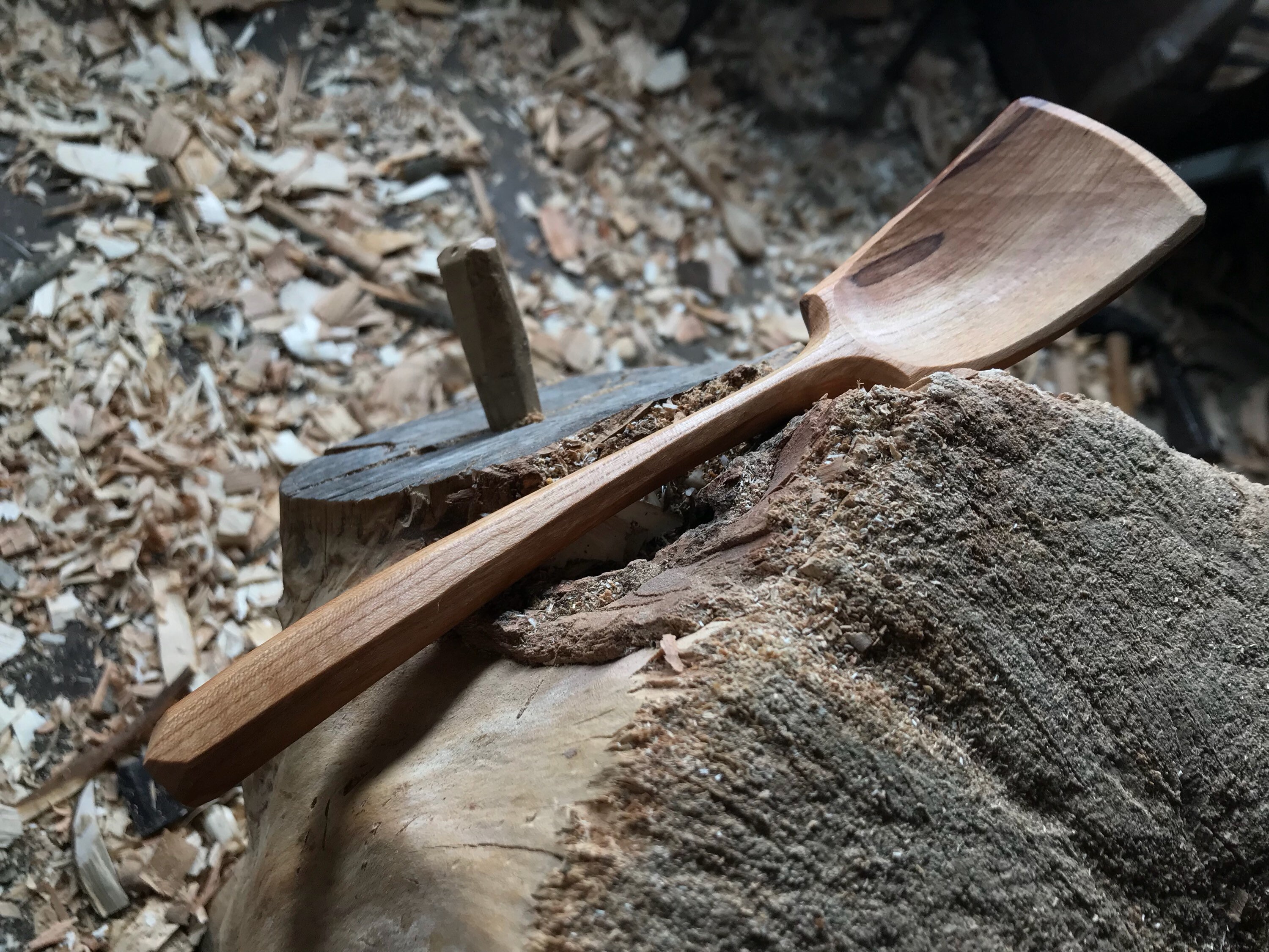 10 wok style spoon, wooden spoon, cooking spoon, serving spoon, made ...