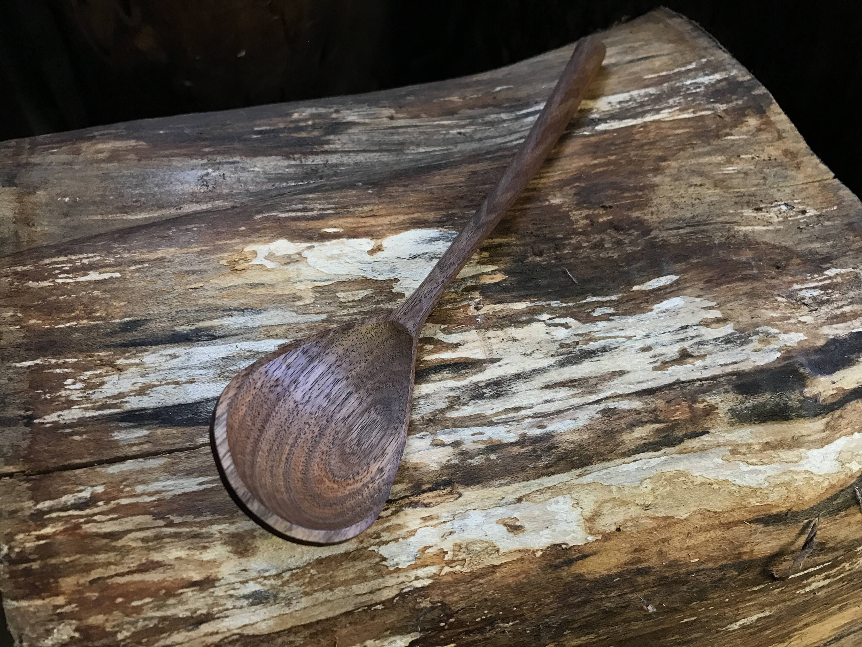 Wooden spoon, left handed spoon, bushcraft spoon, serving spoon ...