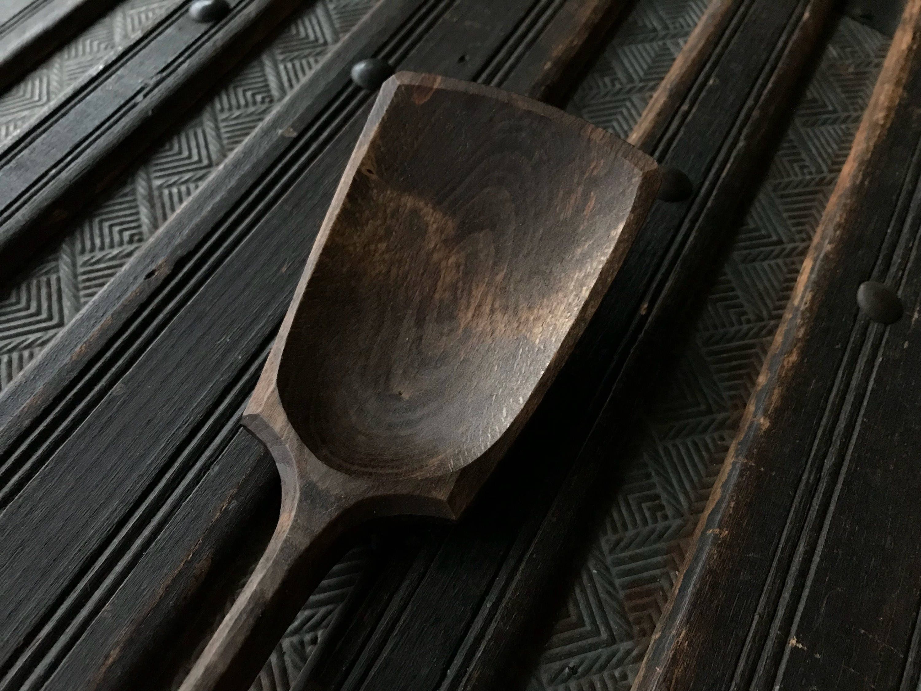 11 wok style spoon, wooden spoon, cooking spoon, serving spoon, made ...