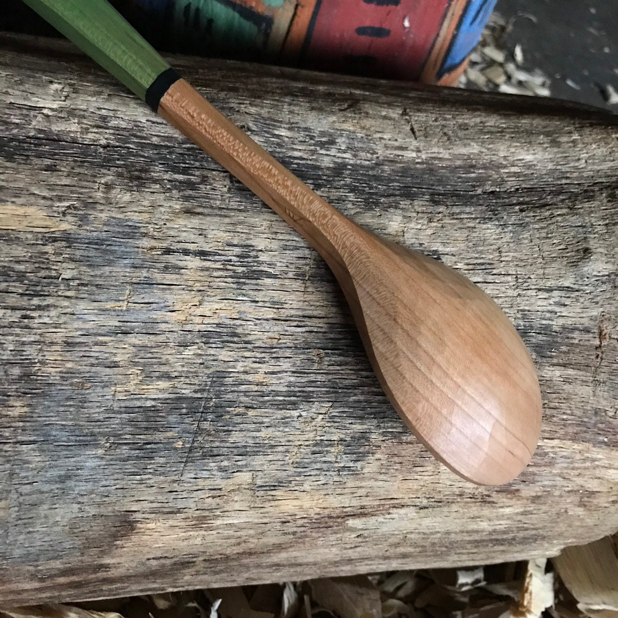 12 serving spoon, shallow ladle, cooking spoon, wooden spoon